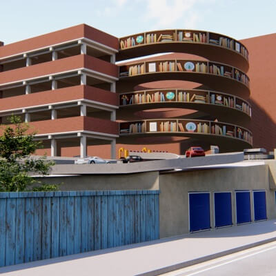 Spiral Library Parking - 3D Model by Architect Craft