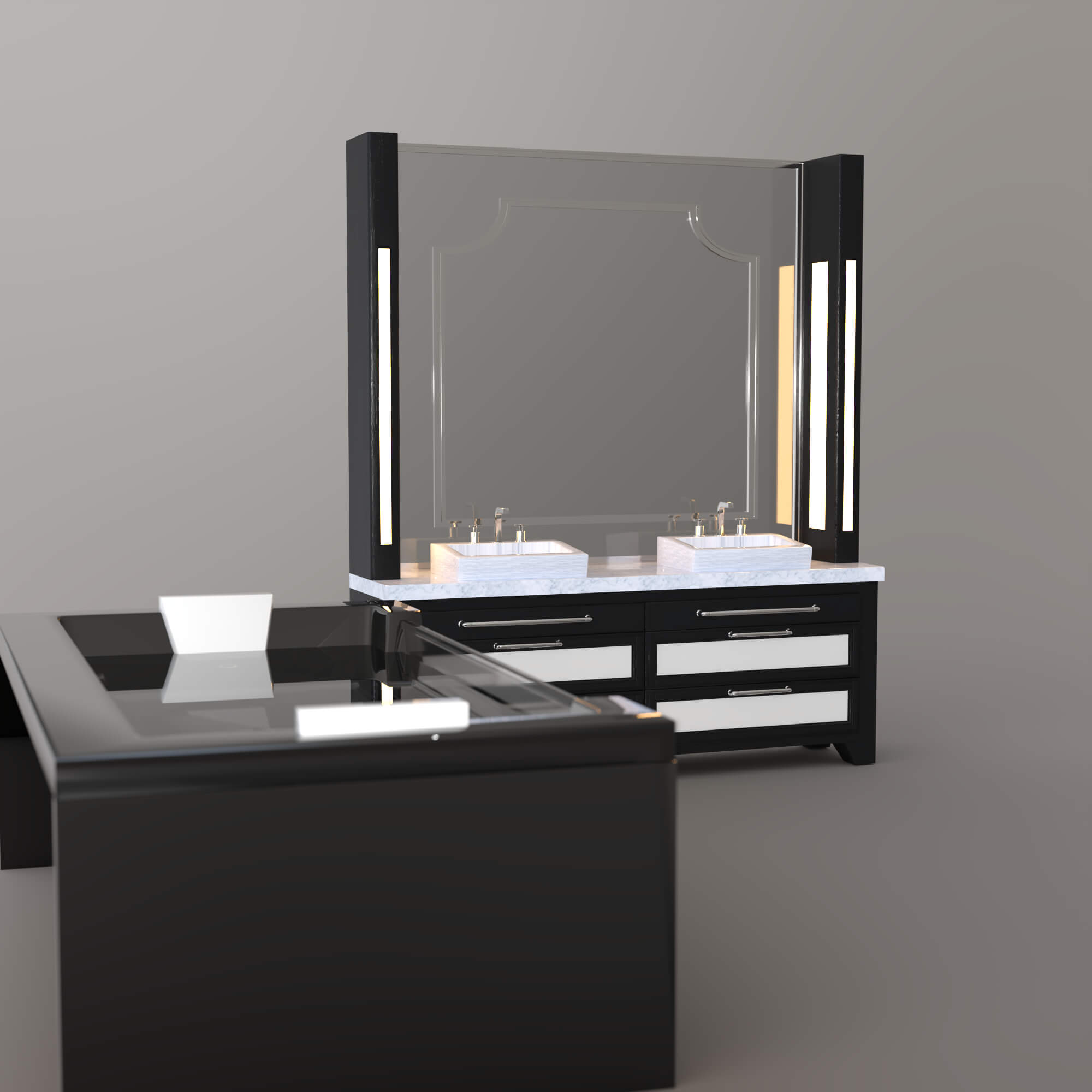 A3S Bath Props Sets Basin and Tub - Daz Content by Architect3DStudio