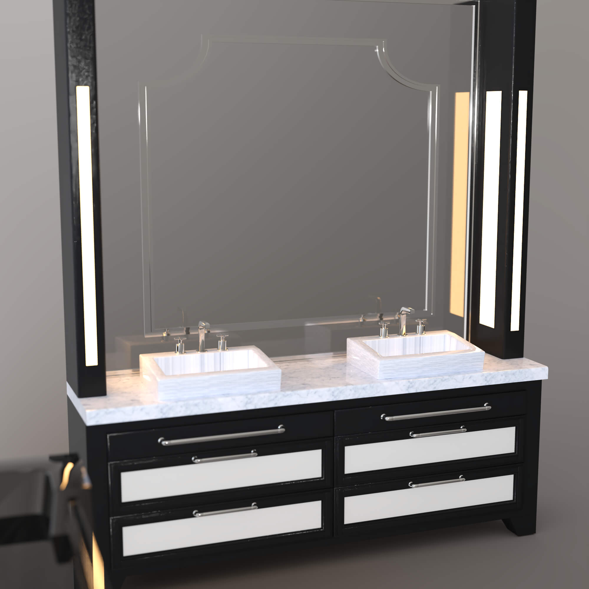 A3S Bath Props Sets Basin and Tub - Daz Content by Architect3DStudio