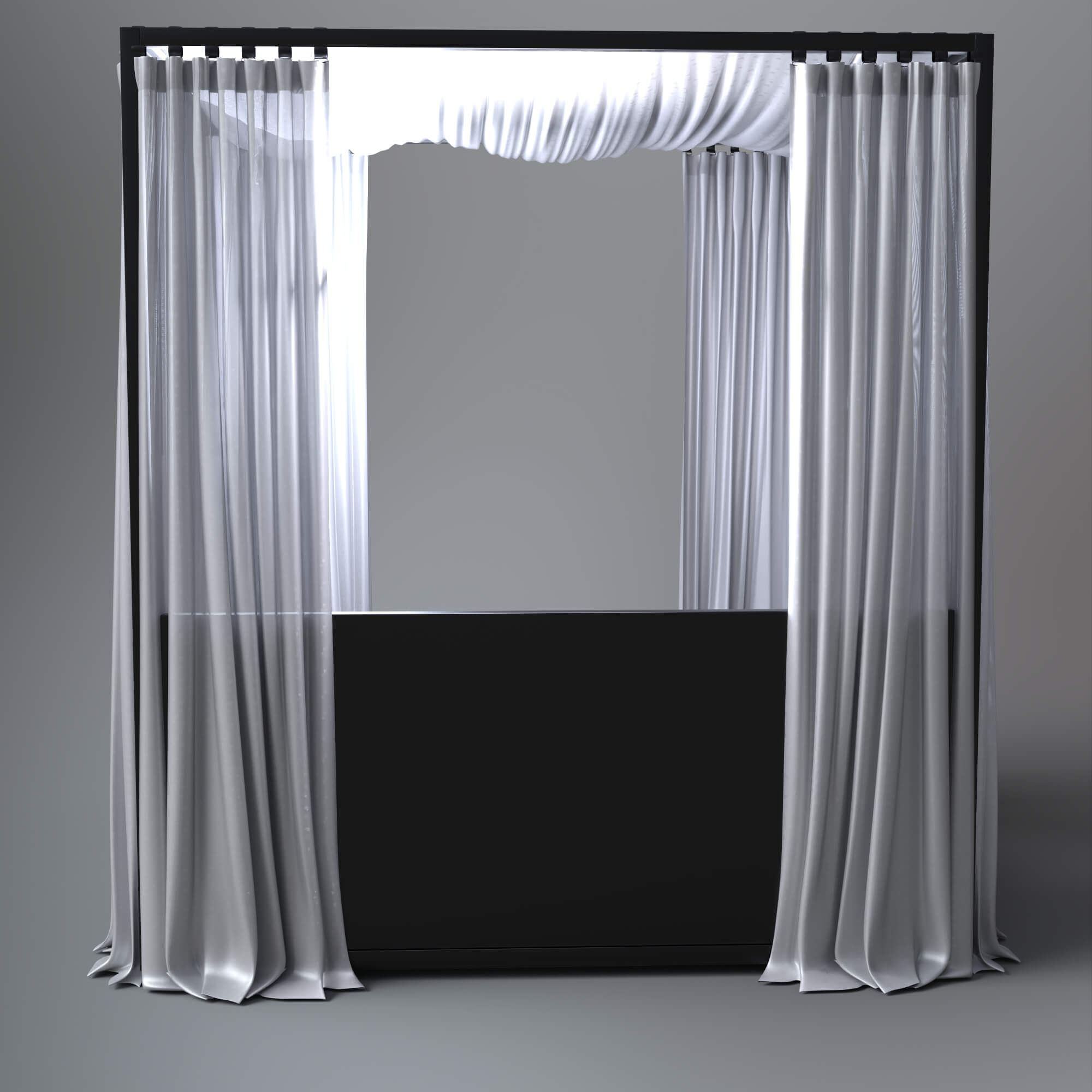 A3S Curtain Bed Model - Daz Content by Architect3DStudio