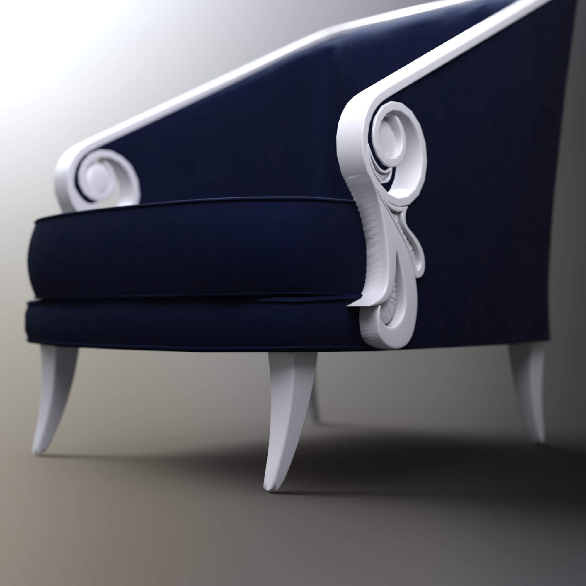 A3S H-Arm Chair 2 Daz Content by Architect3DStudio