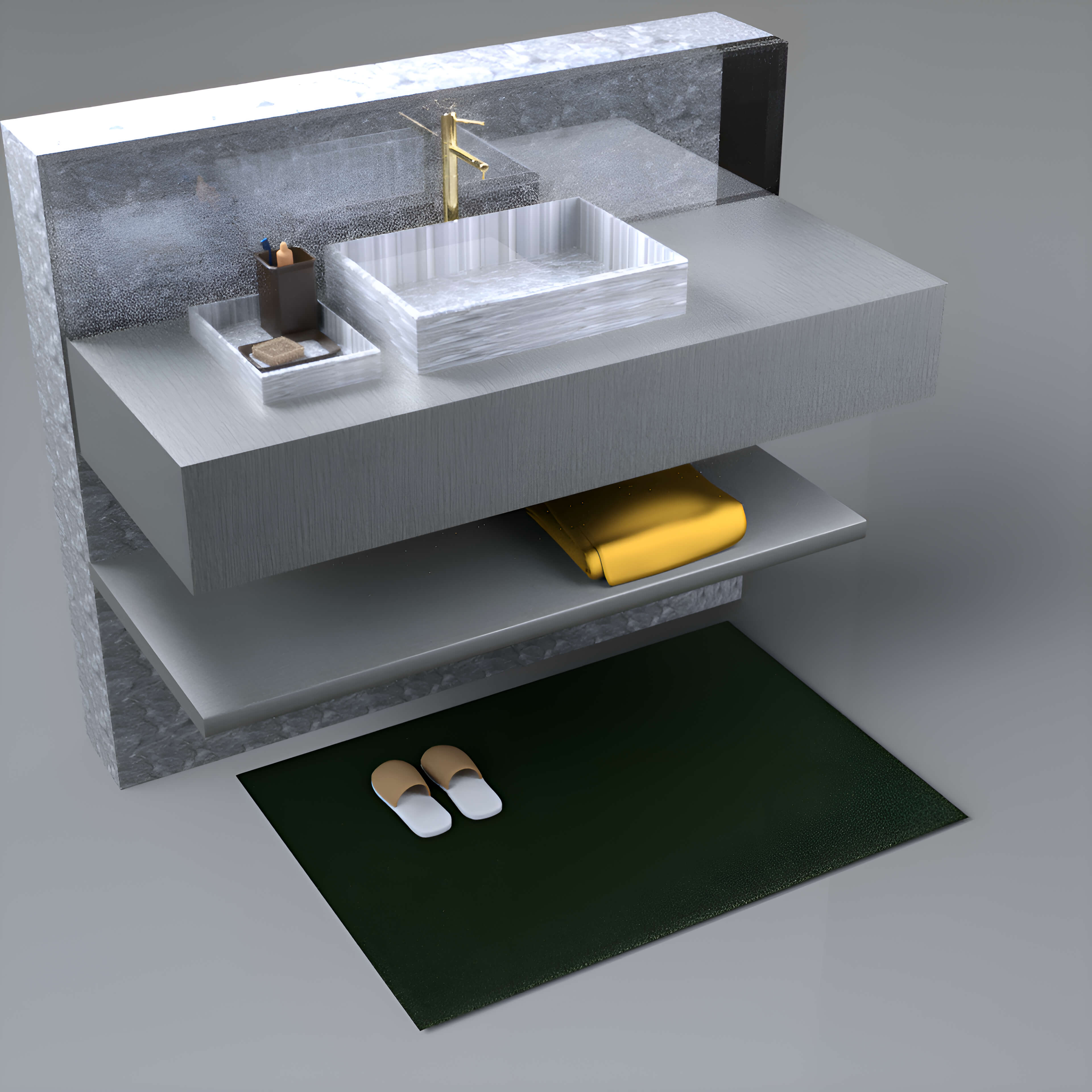A3S H-Bath Basin Area Daz Content by Architect3DStudio