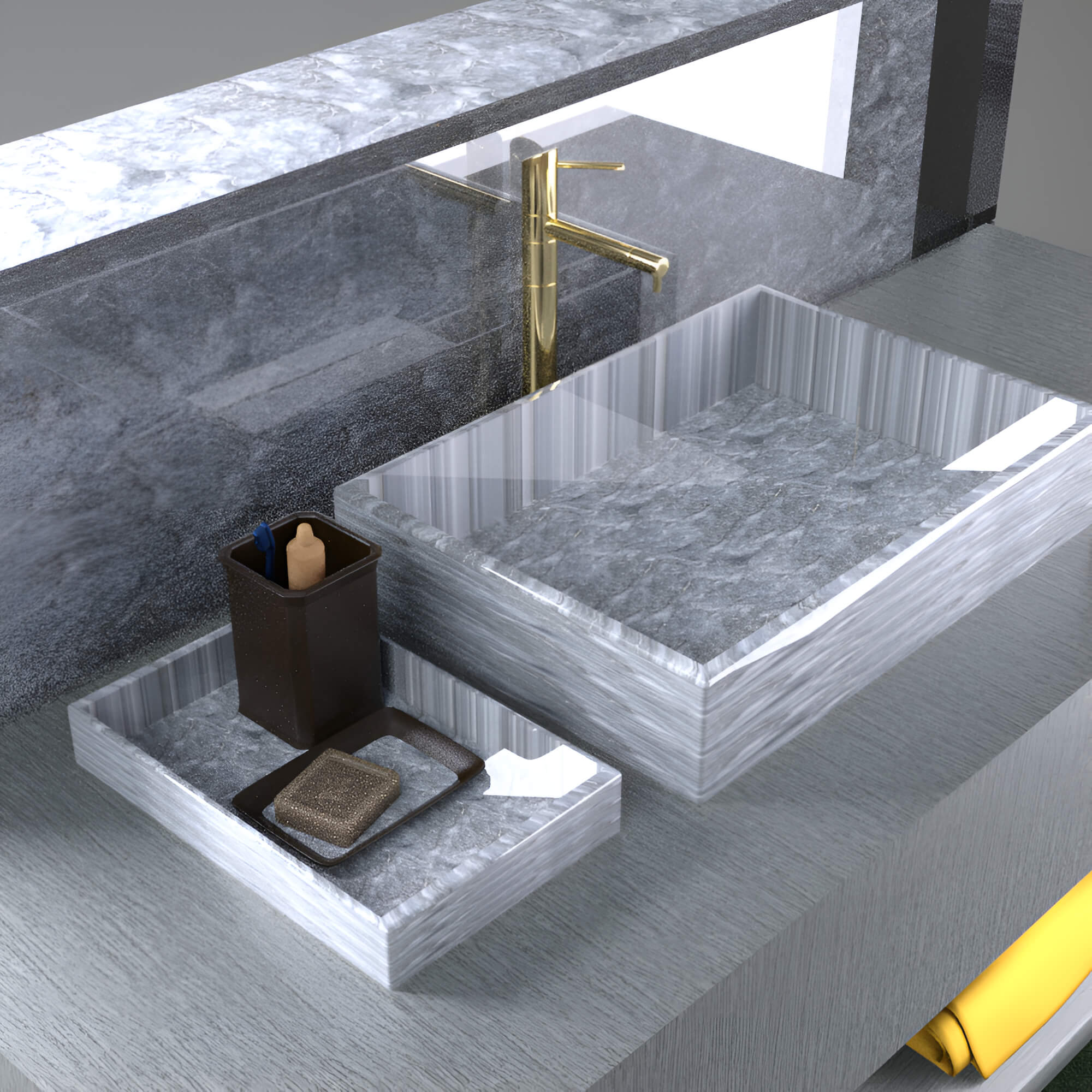 A3S H-Bath Basin Area Daz Content by Architect3DStudio