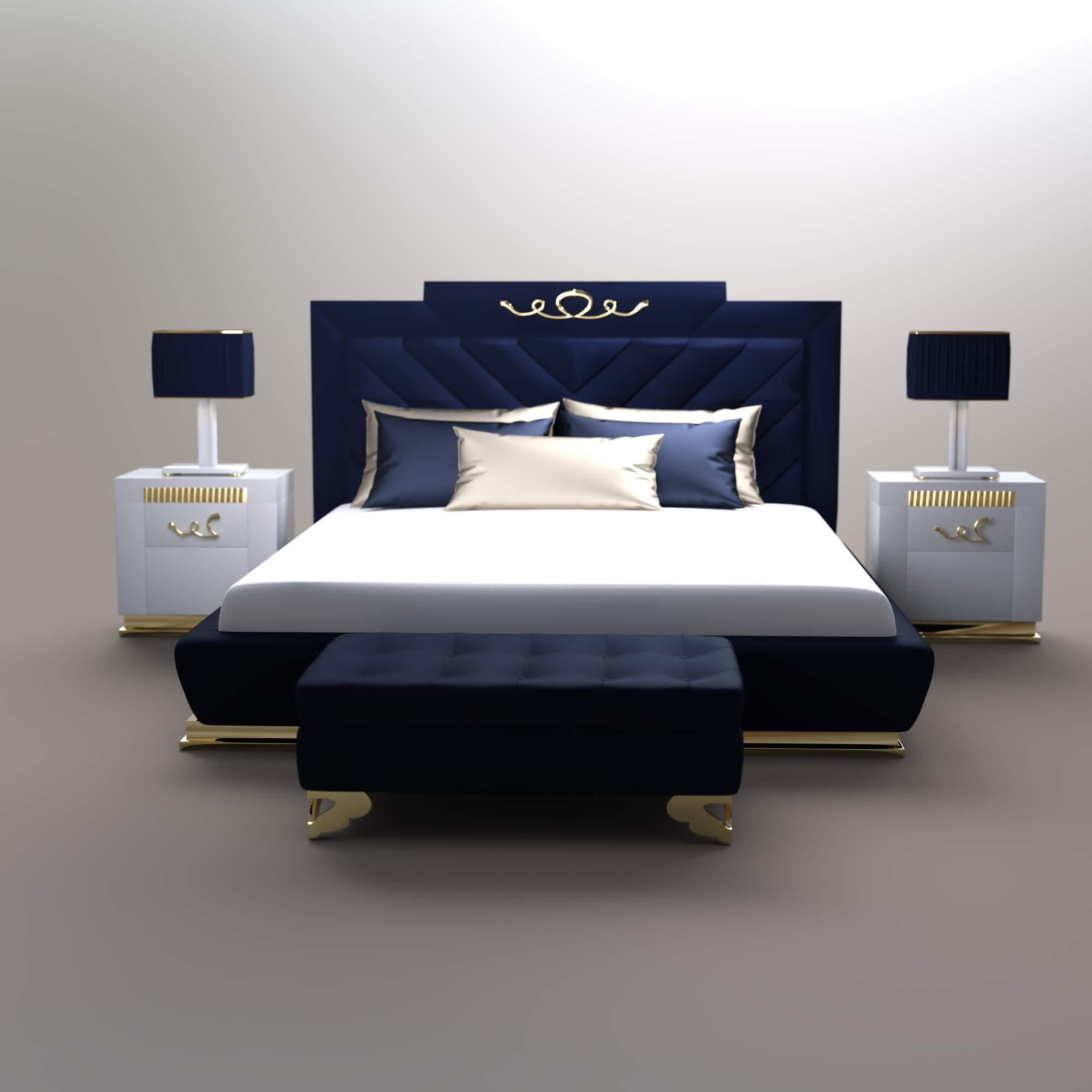 A3S H-Bed Model 12 Daz Content by Architect3DStudio