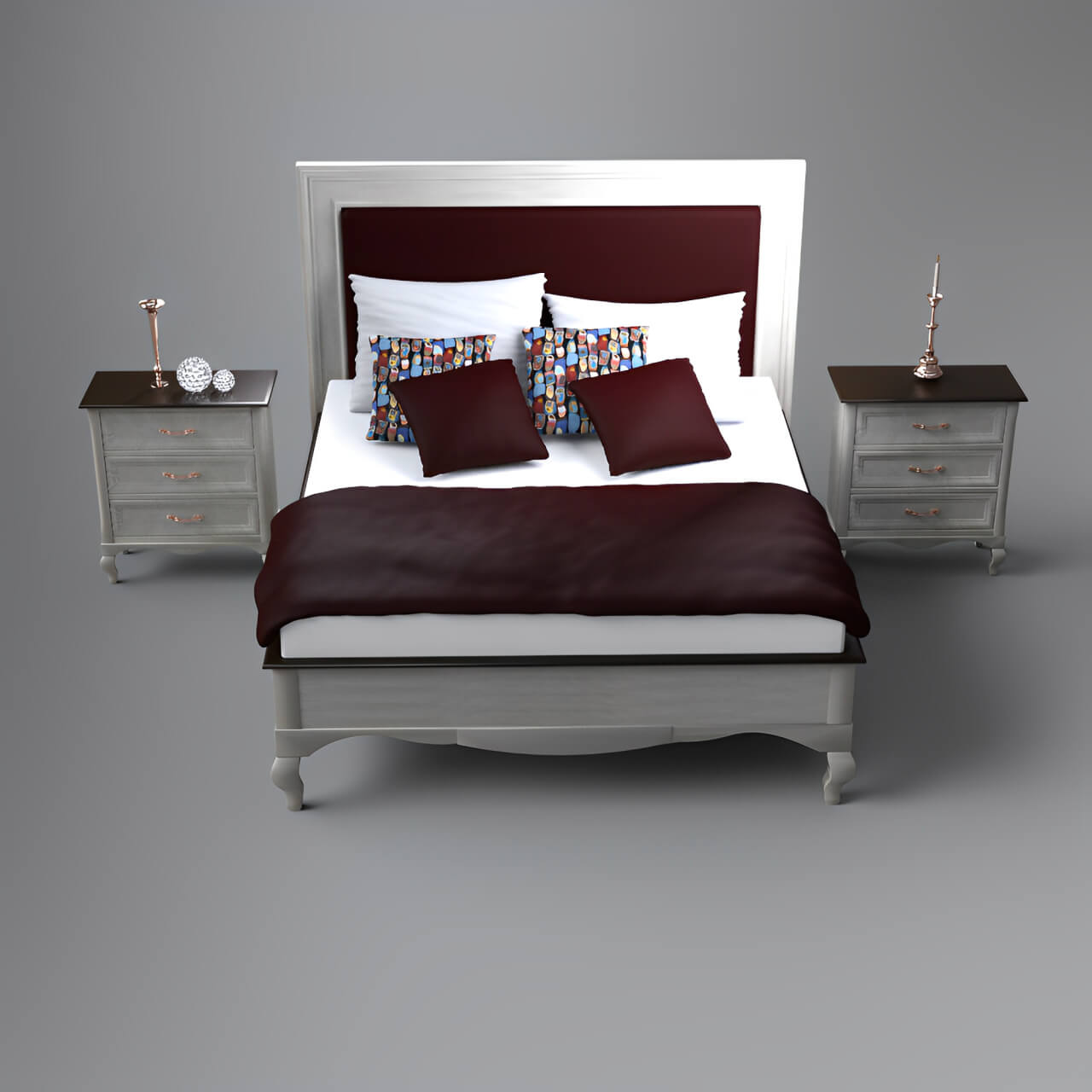 A3S H-Bed Model 15 Daz Content by Architect3DStudio