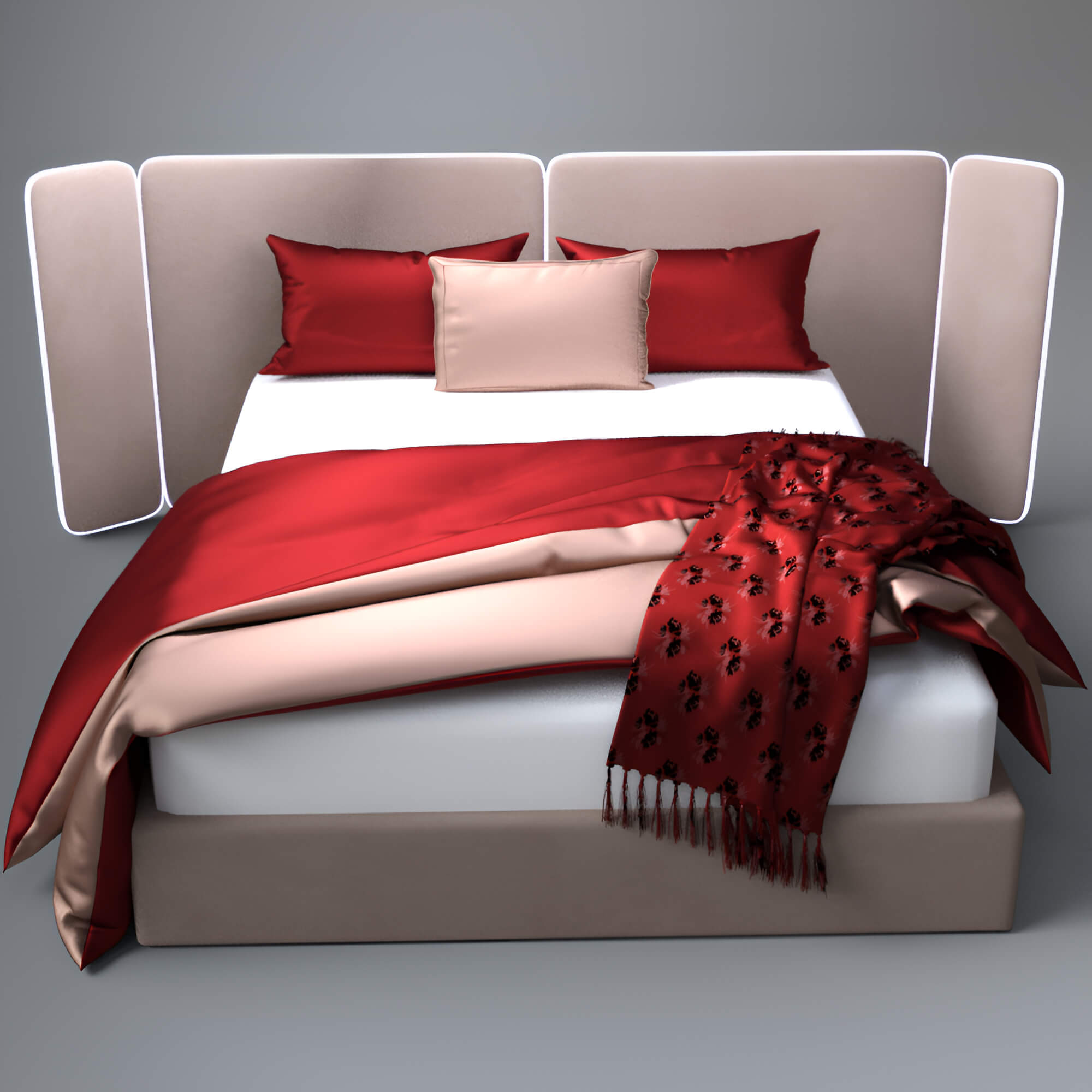 A3S H-Bed Model 29 Daz Content by Architect3DStudio