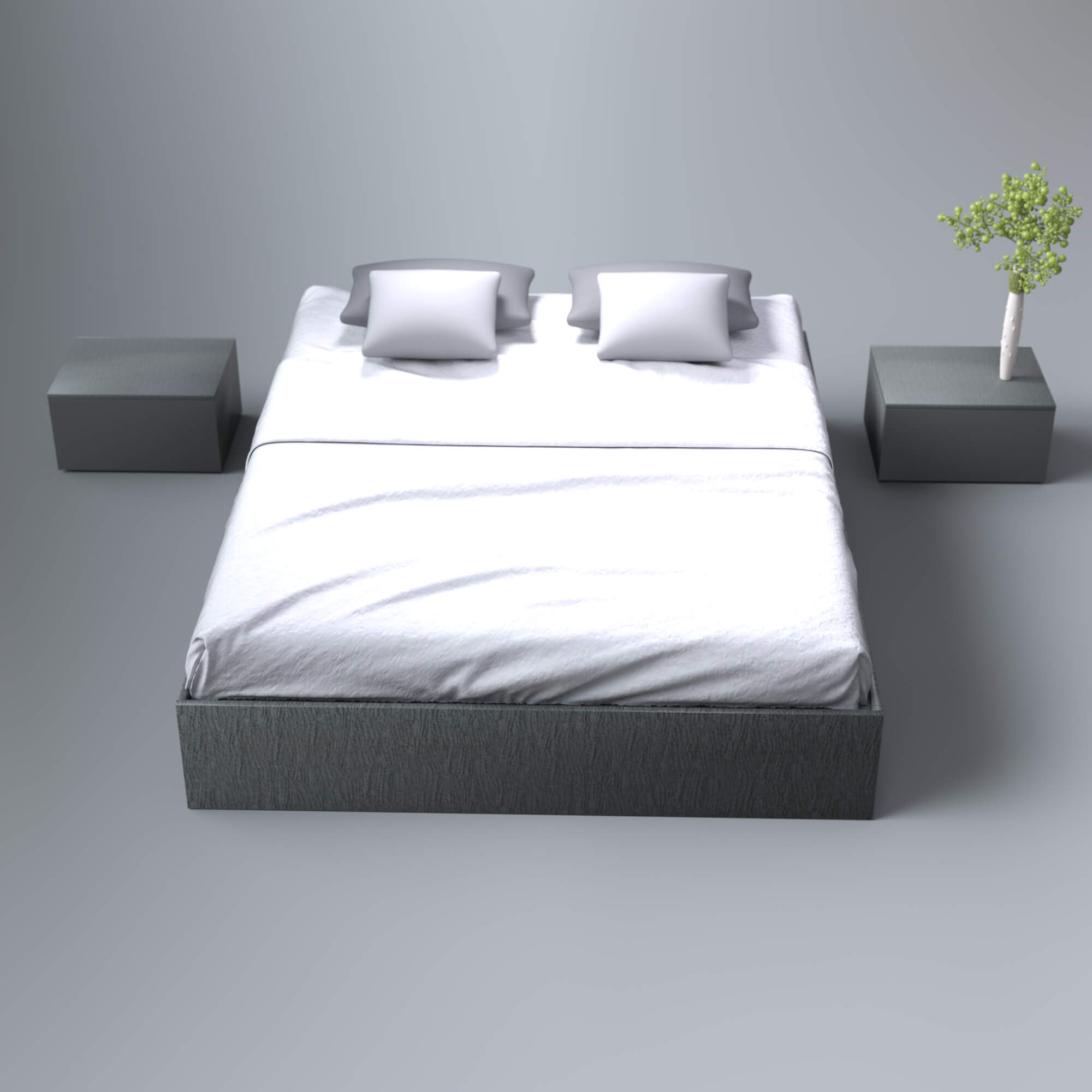 A3S H-Bed Model 4 Daz Content by Architect3DStudio