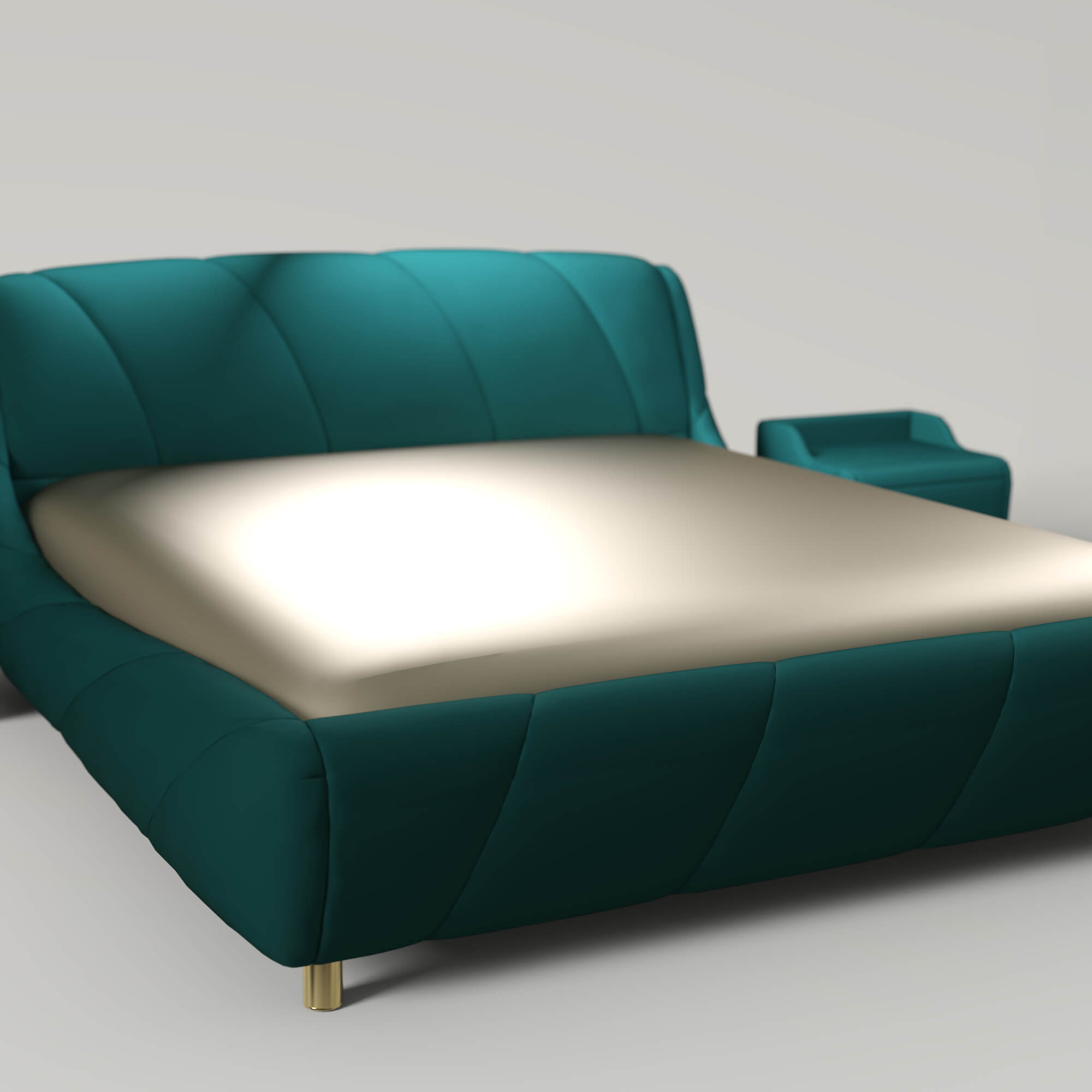 A3S H-Bed Model 9 Daz Content by Architect3DStudio