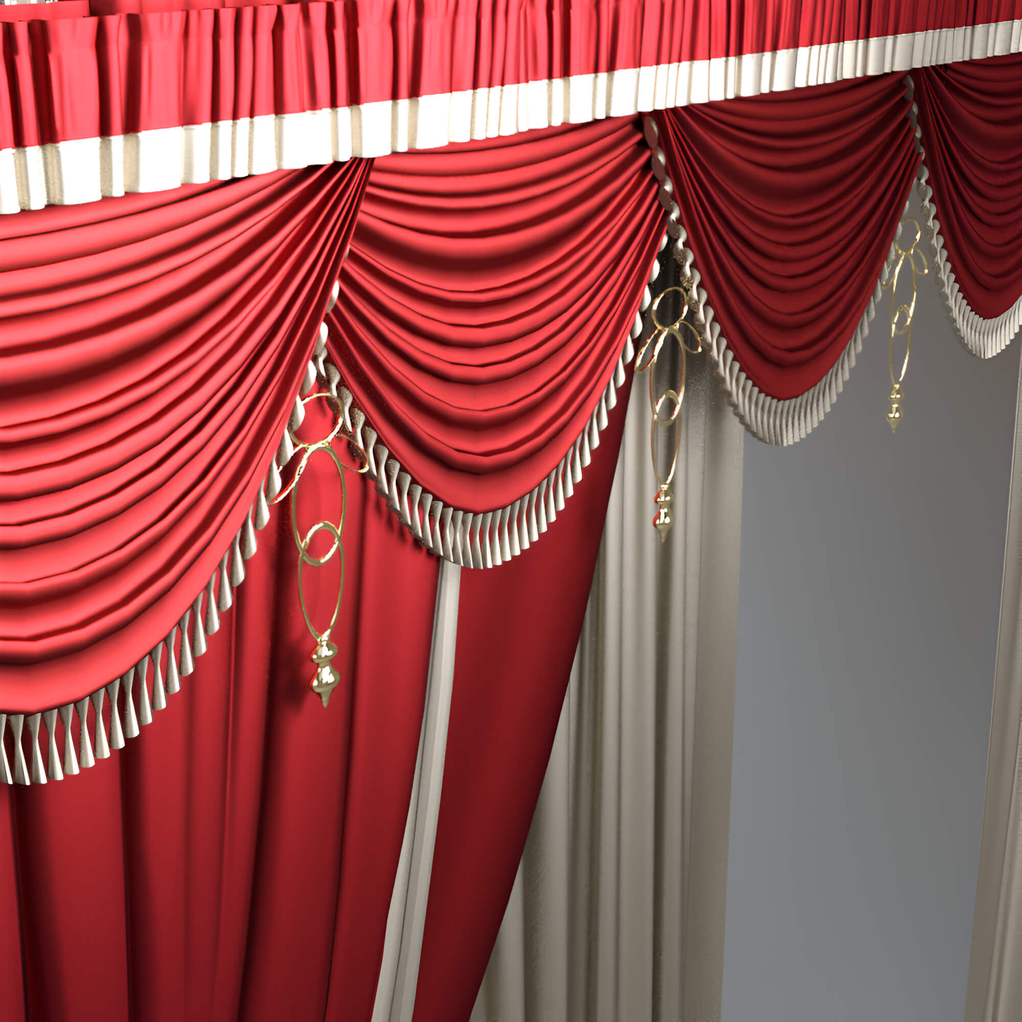 A3S H-Curtains 2 Daz Content by Architect3DStudio