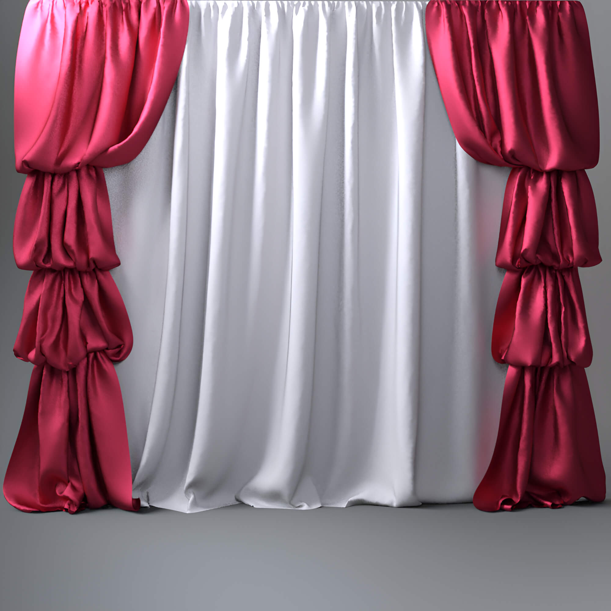 A3S H-Curtains 4 Daz Content by Architect3DStudio