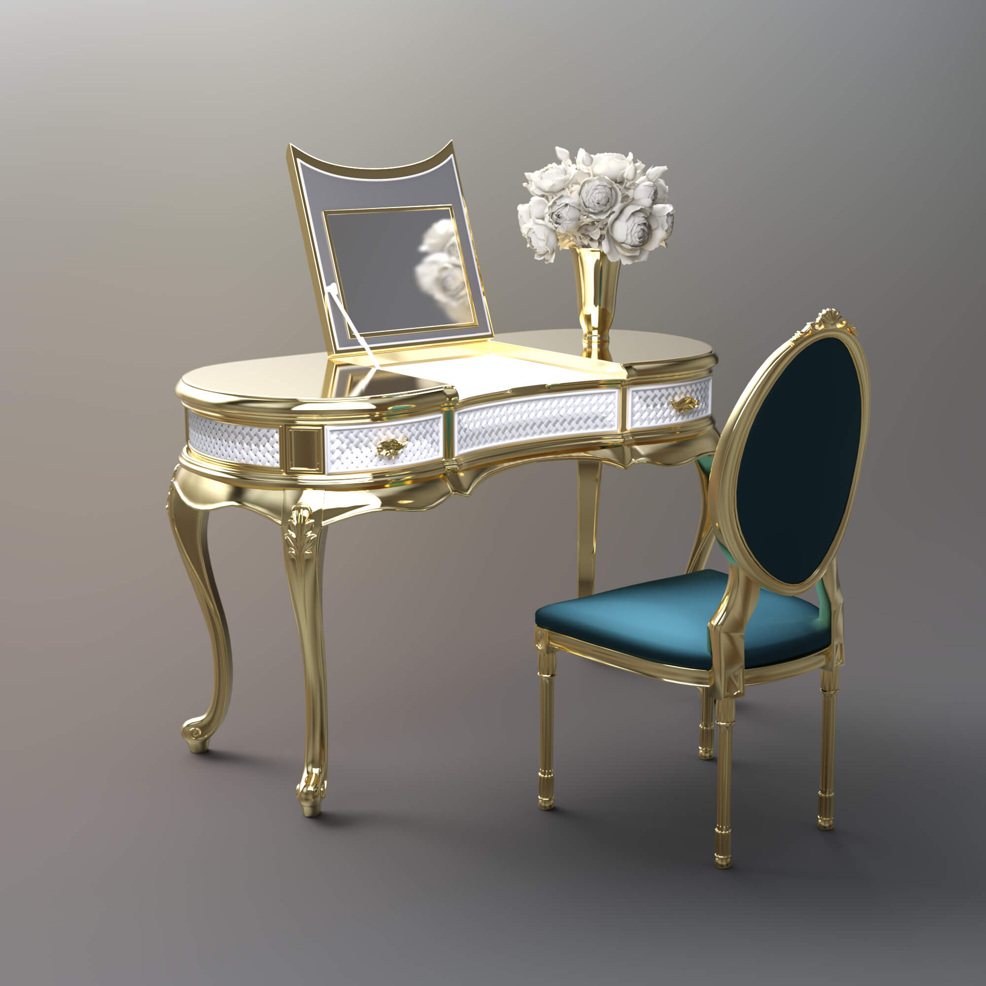 A3S H-Dressing Table 2 Daz Content by Architect3DStudio