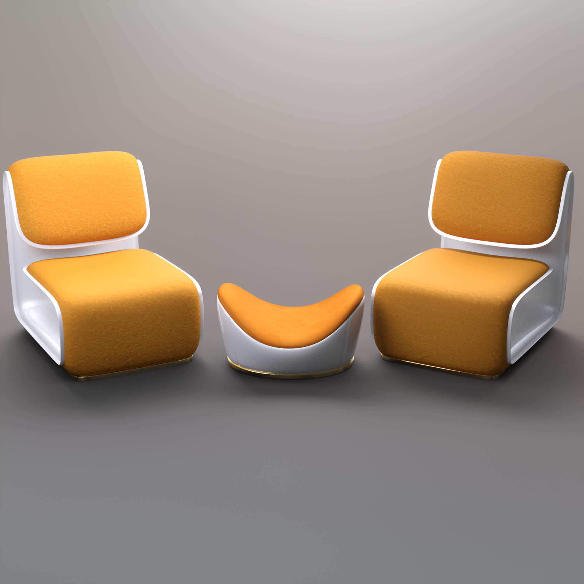 A3S H-Mini Chairs With Stool 2 Daz Content by Architect3DStudio
