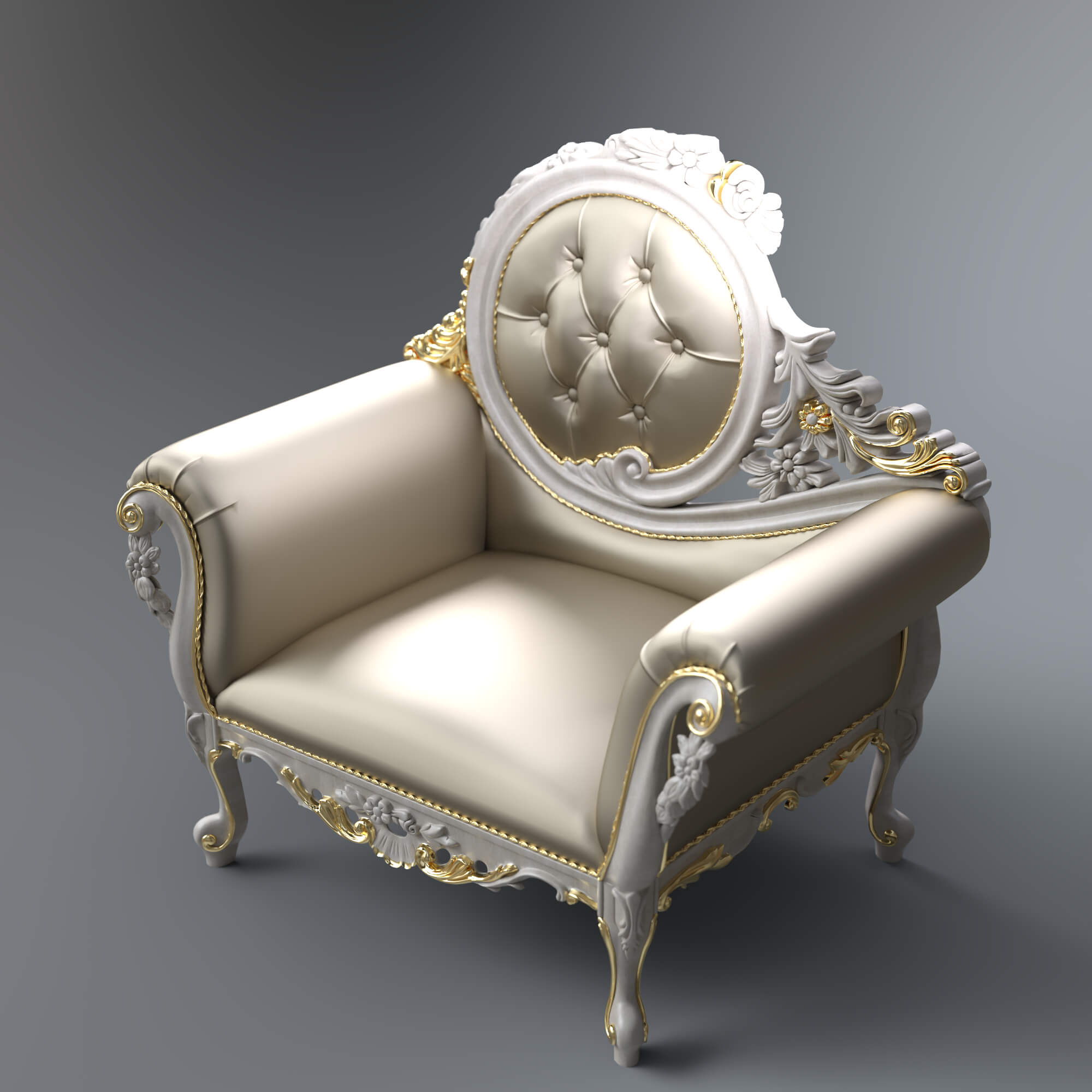 A3S H-Royal Arm Chair Daz Content by Architect3DStudio