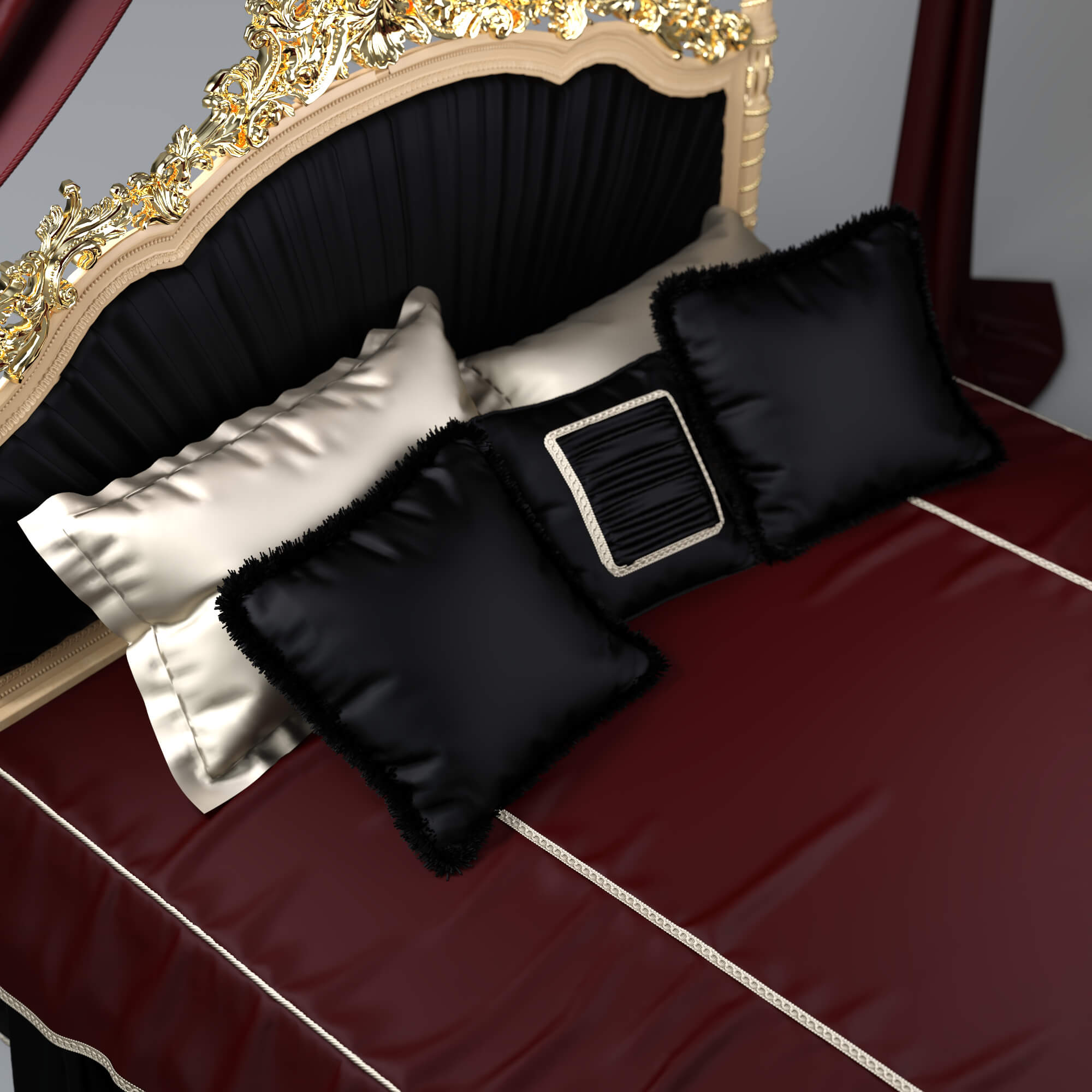 A3S H-Royal Bed 2 Daz Content by Architect3DStudio