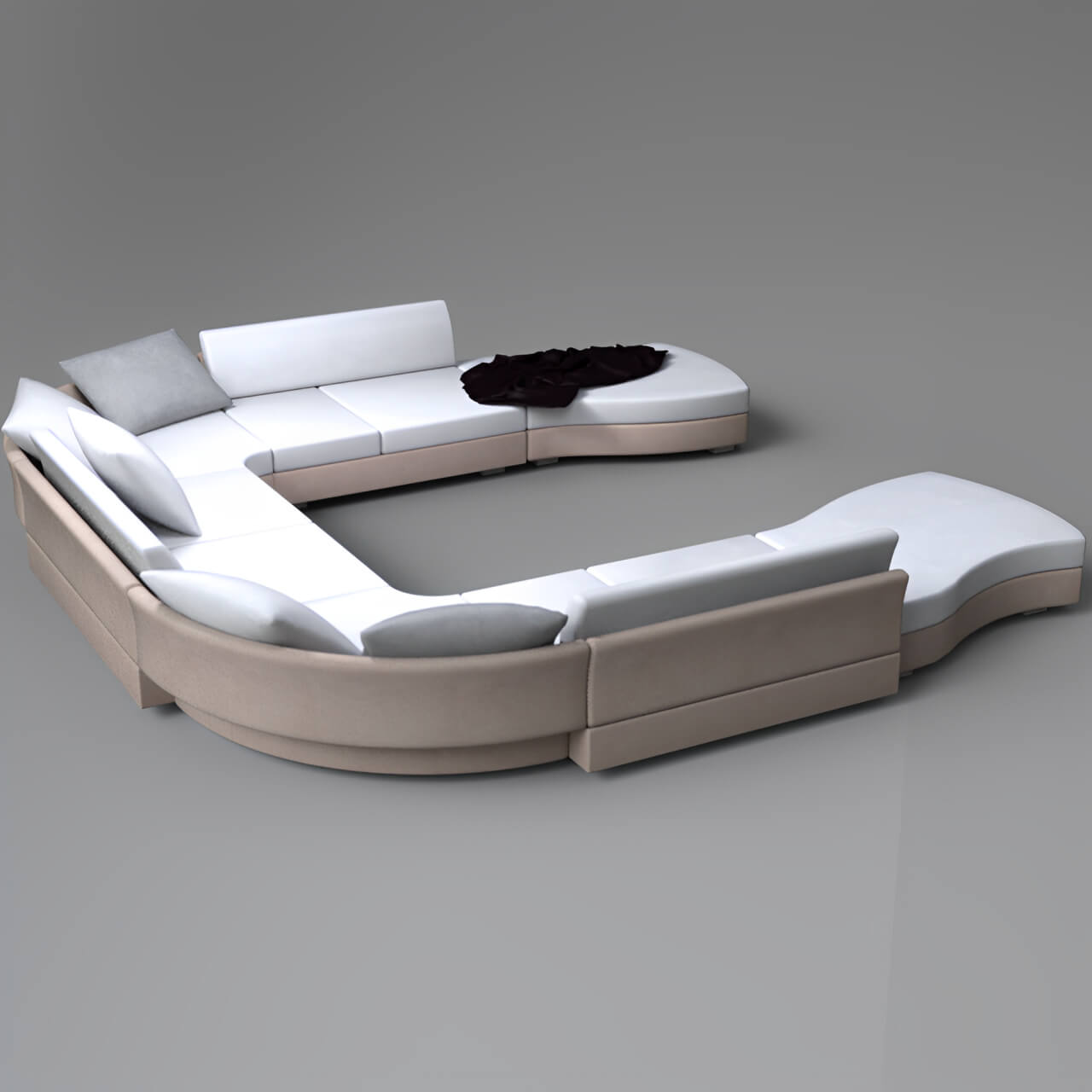 A3S H-Unique Long Sofa Daz Content by Architect3DStudio