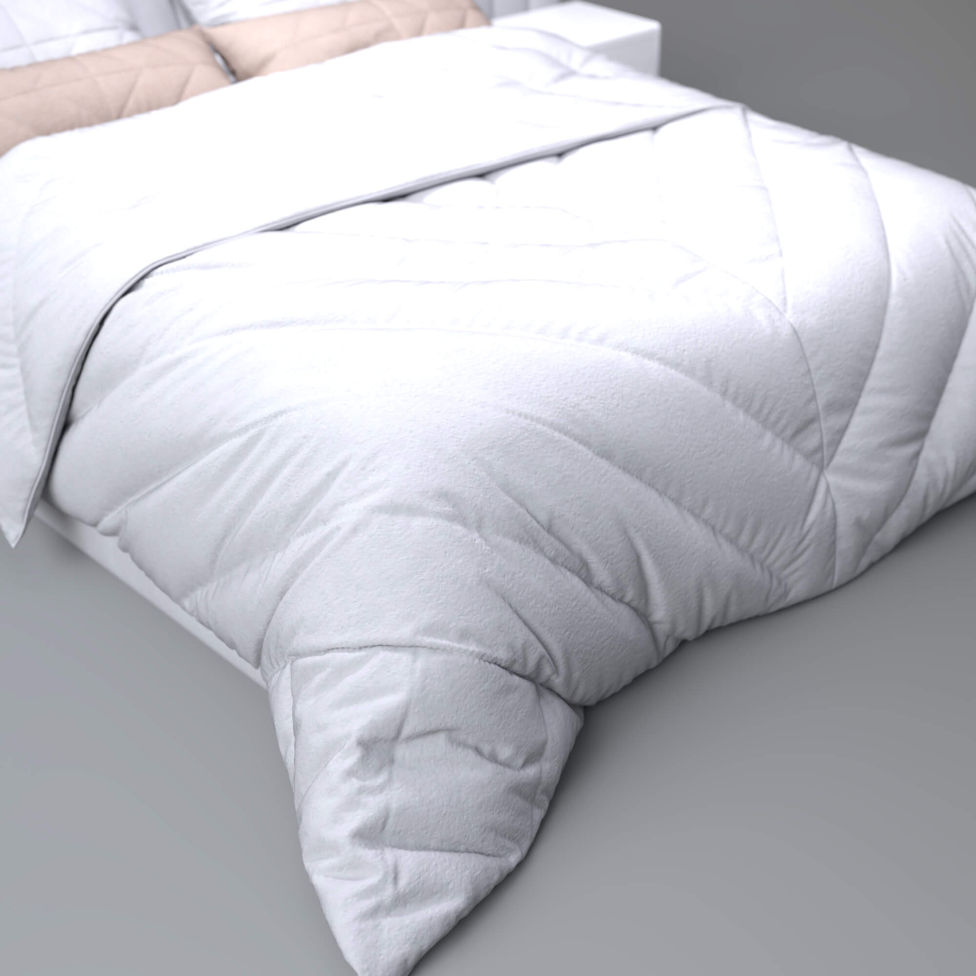 A3S H-White Bed Daz Content by Architect3DStudio