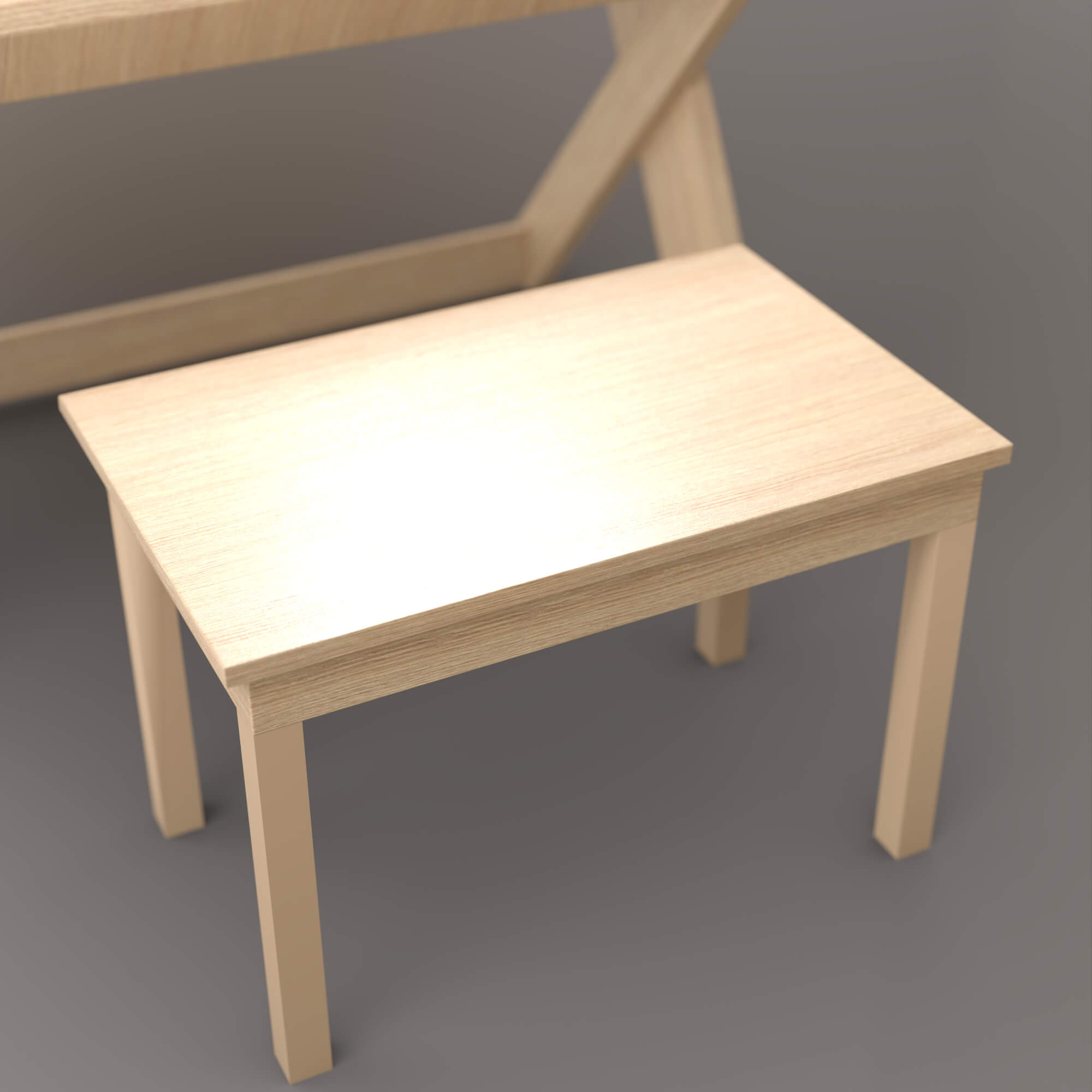 A3S Reading Table and Stool - Daz Content by Architect3DStudio