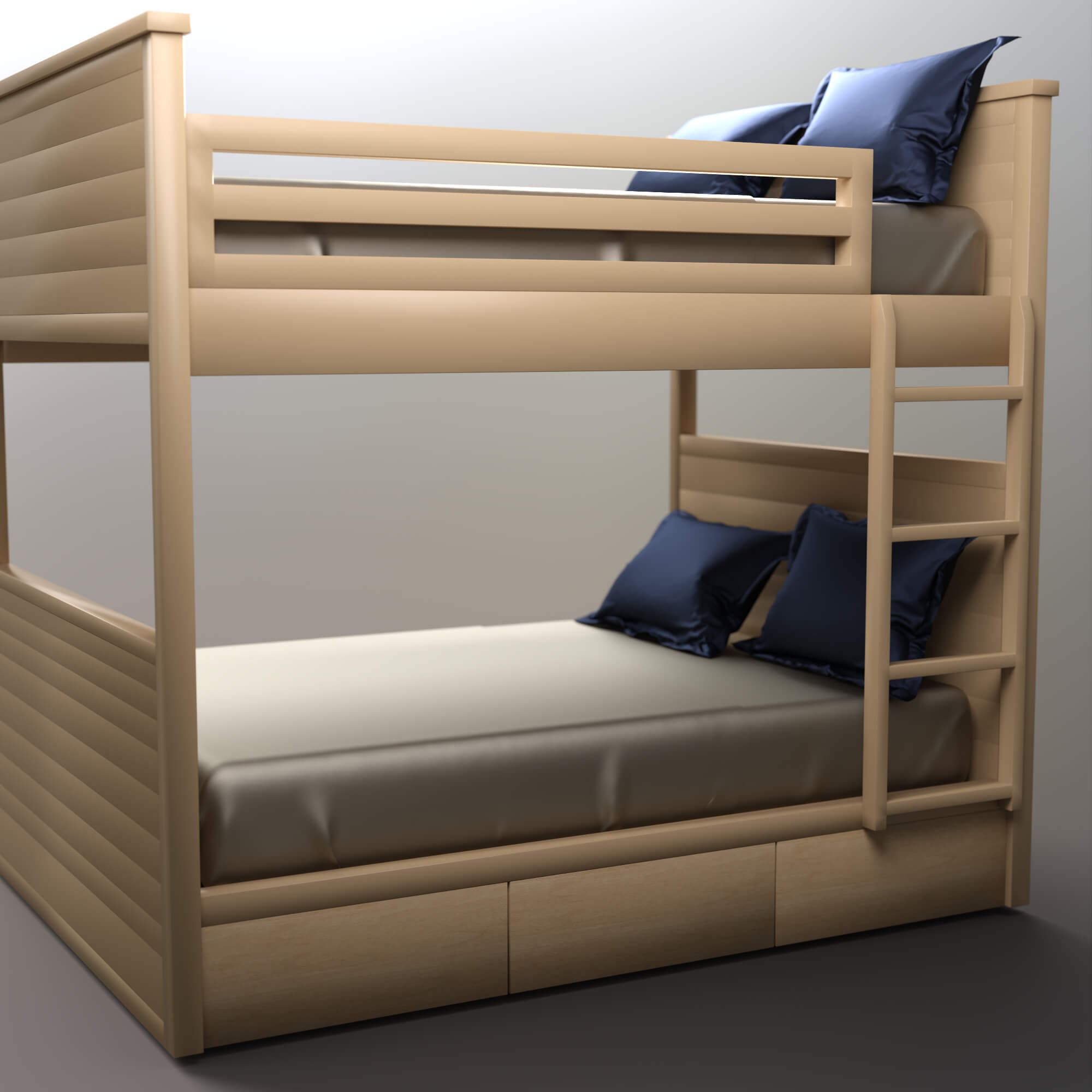 A3S H-Double Layer Bed Daz Content by Architect3DStudio