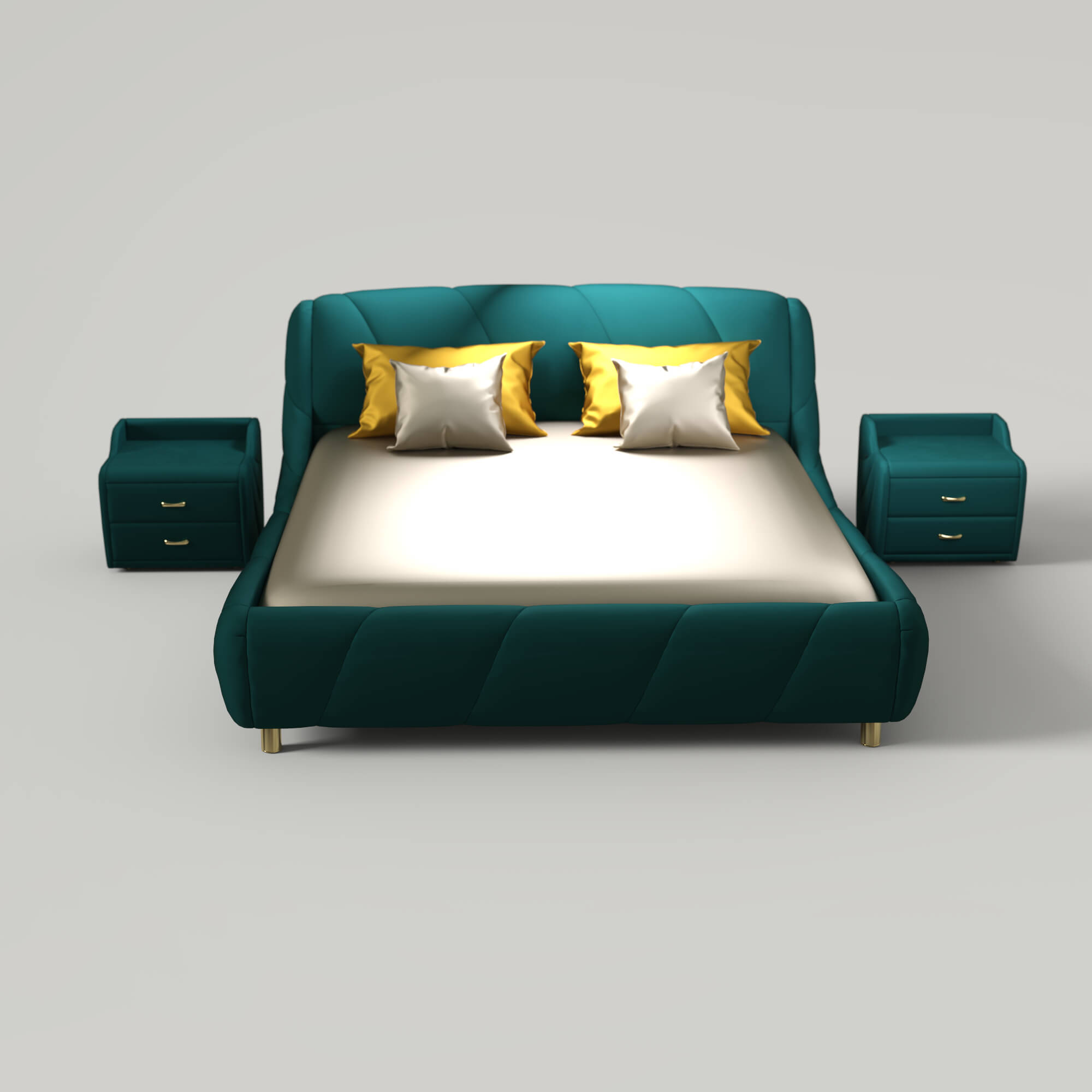 A3S H-Bed Model 9 3D Render, Digital Art by Architect3DStudio