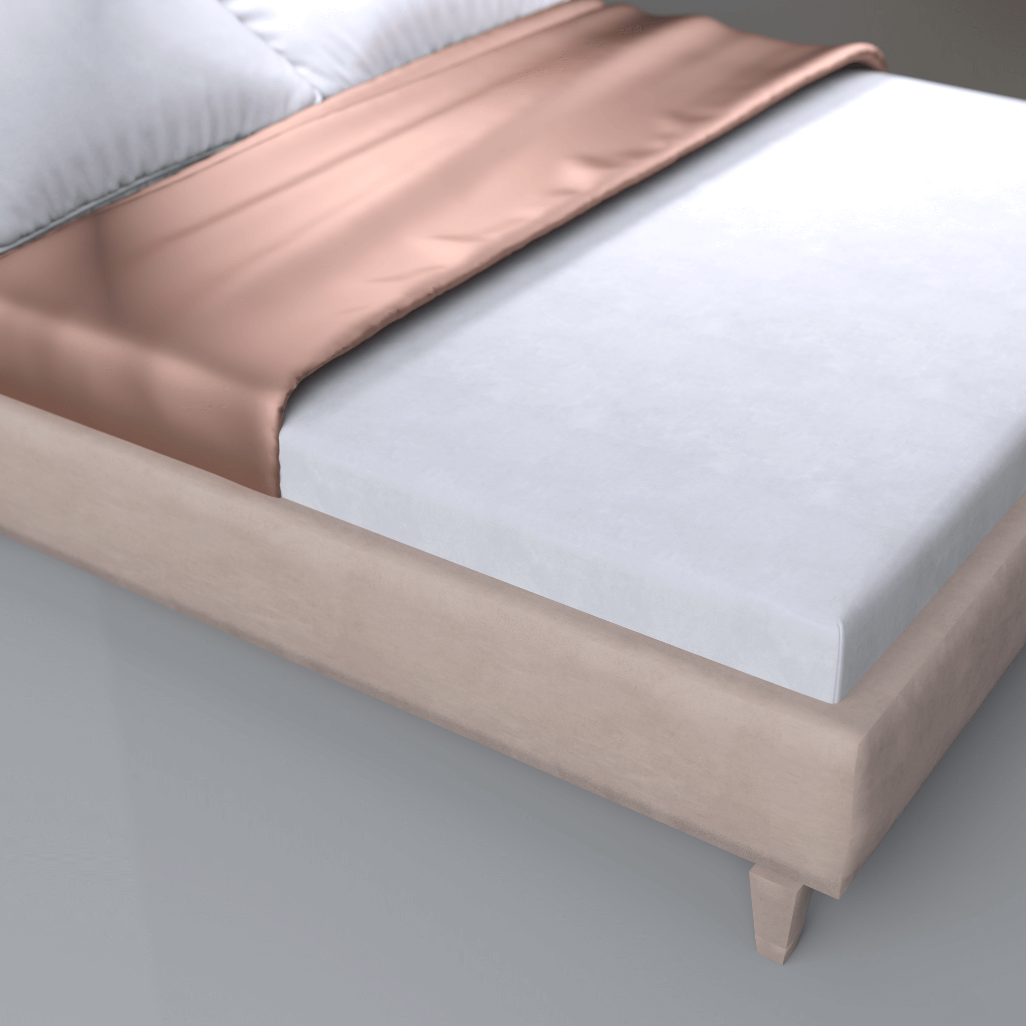 A3S H-Bed With Dewan 3D Render, Digital Art by Architect3DStudio