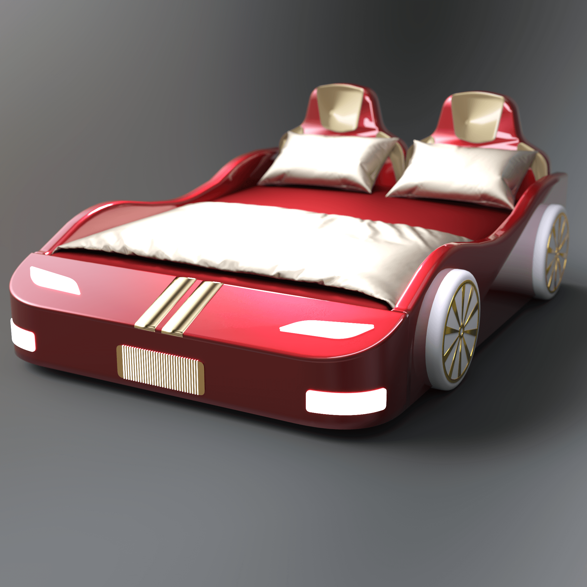 A3S H-Child,s Car Bed 3D Render, Digital Art by Architect3DStudio