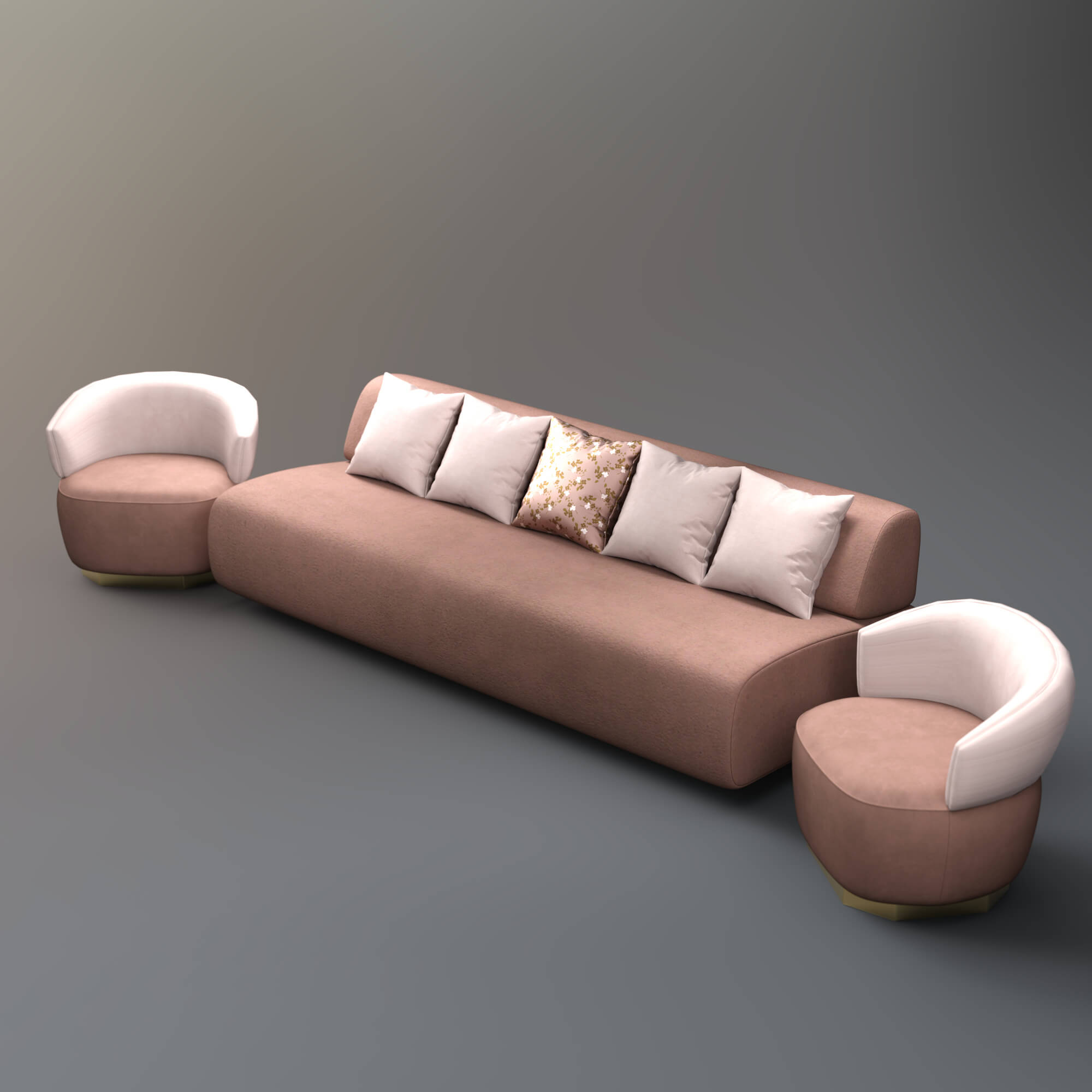 A3S H-Classic Sofa 3D Render, Digital Art by Architect3DStudio