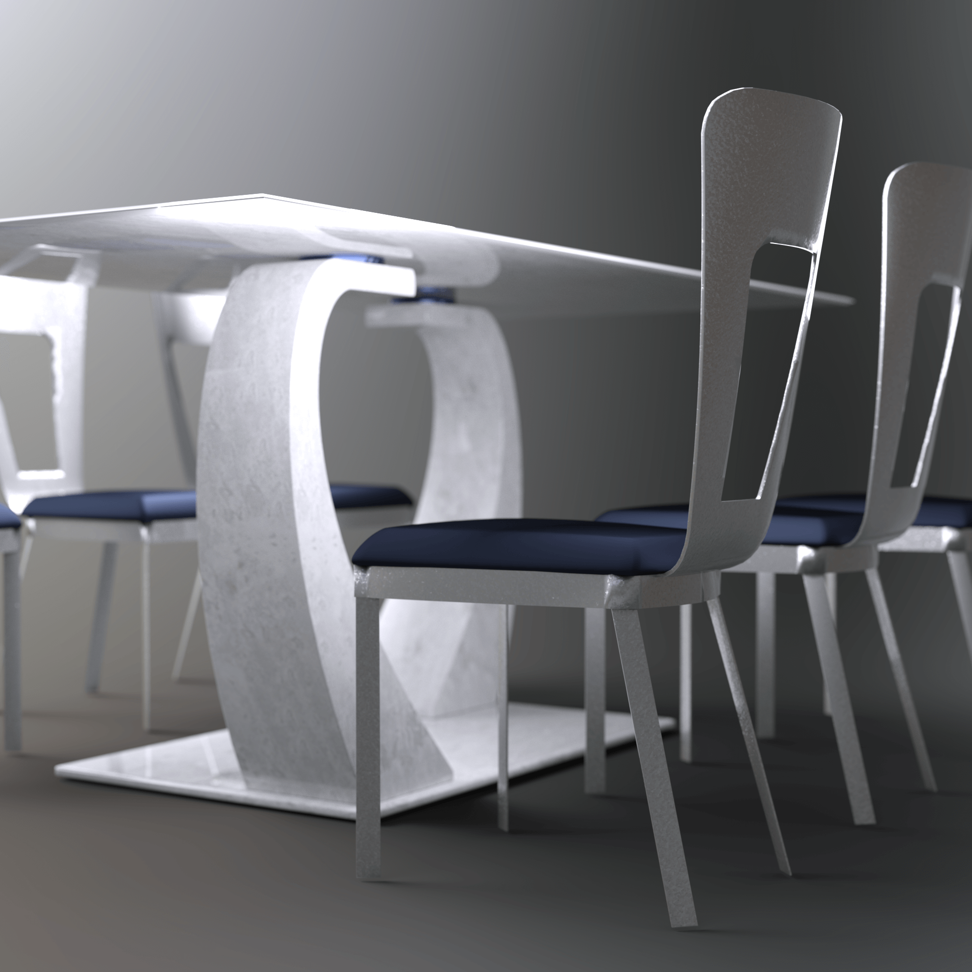 A3S H-Dinning Table 3D Render, Digital Art by Architect3DStudio