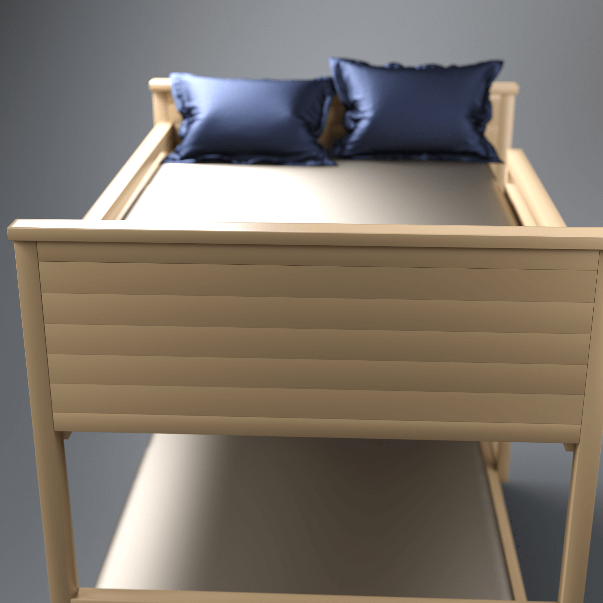 A3S H-Double Layer Bed 3D Render by Architect3DStudio