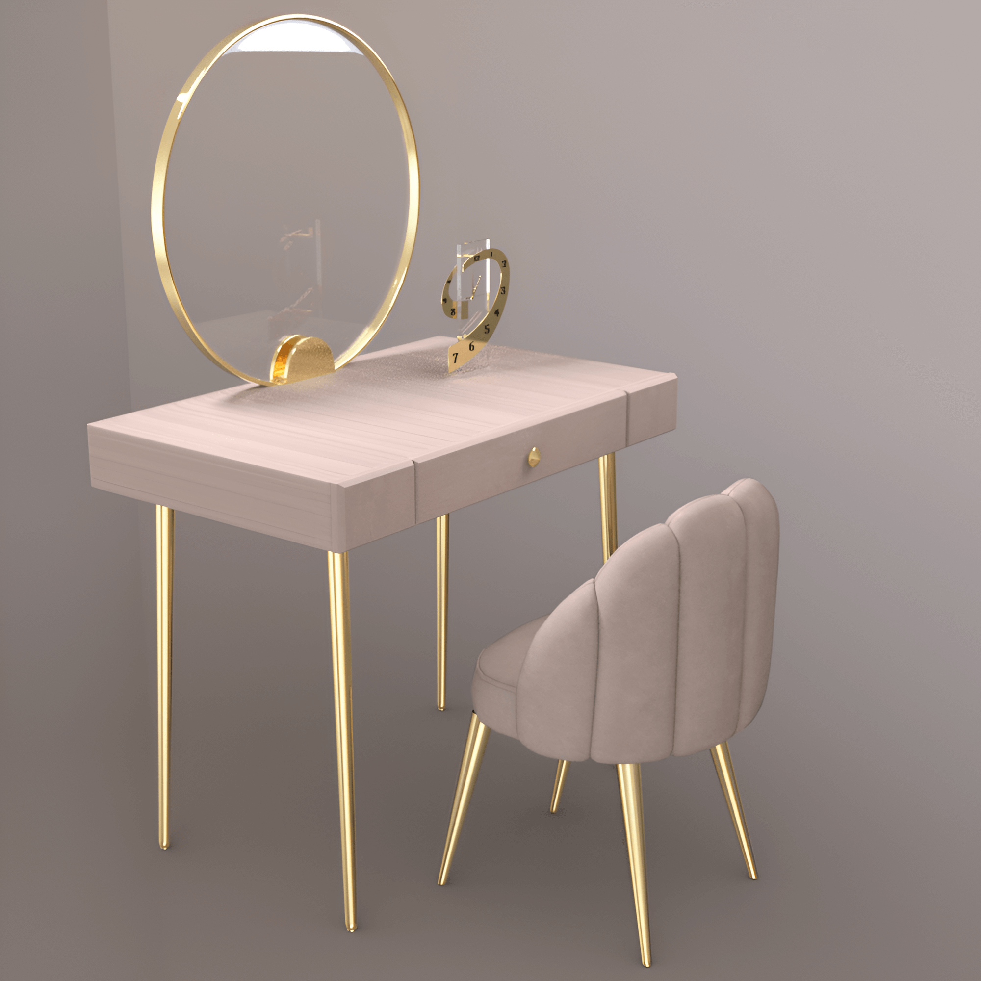 A3S H-Dressing Table 3 3D Render by Architect3DStudio