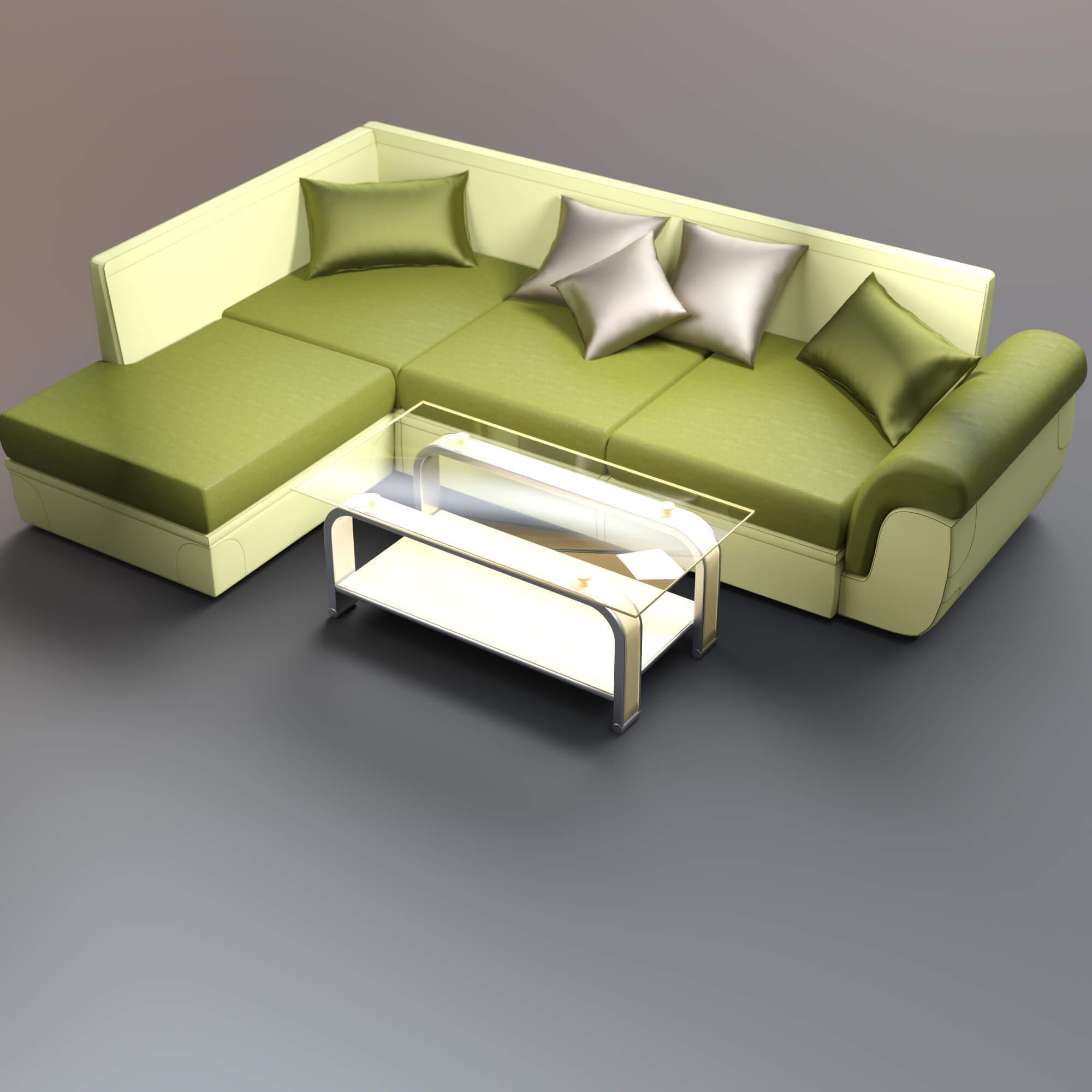 A3S-H Luxury Sofa 3D Render, Digital Art by Architect3DStudio