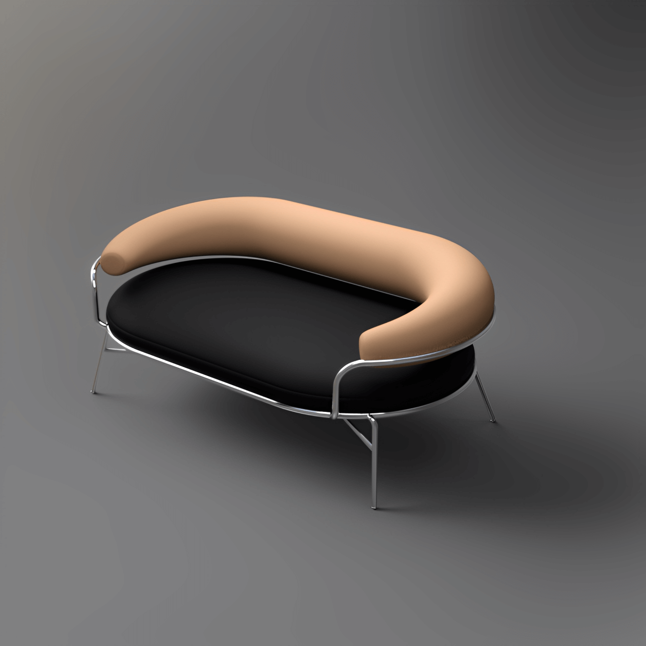 A3S H-Mini Sofa 3 3D Render, Digital Art by Architect3DStudio