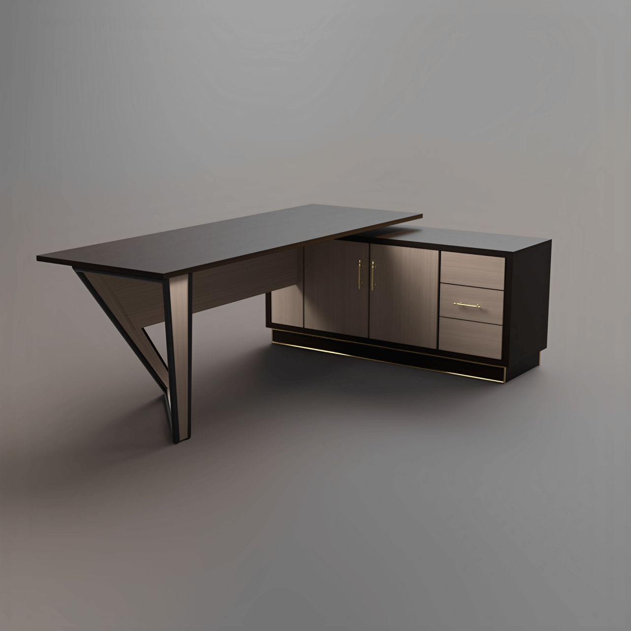 A3S H-Office Table 3D Render, Digital Art by Architect3DStudio