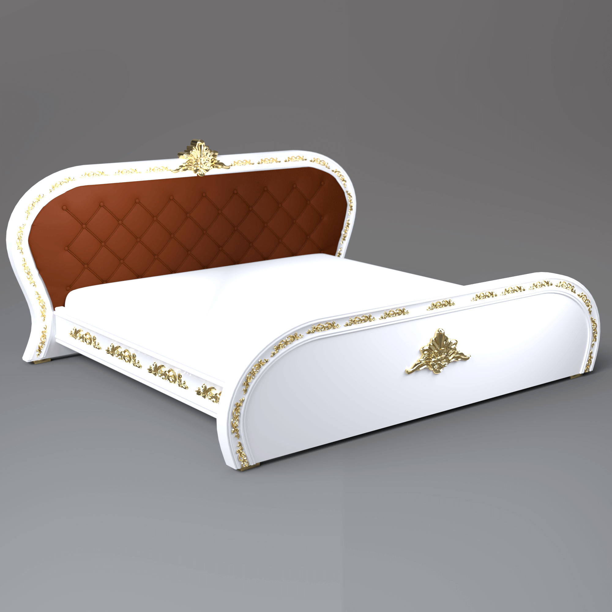 A3S H-Royal Bed Model 3D Render, Digital Art by Architect3DStudio