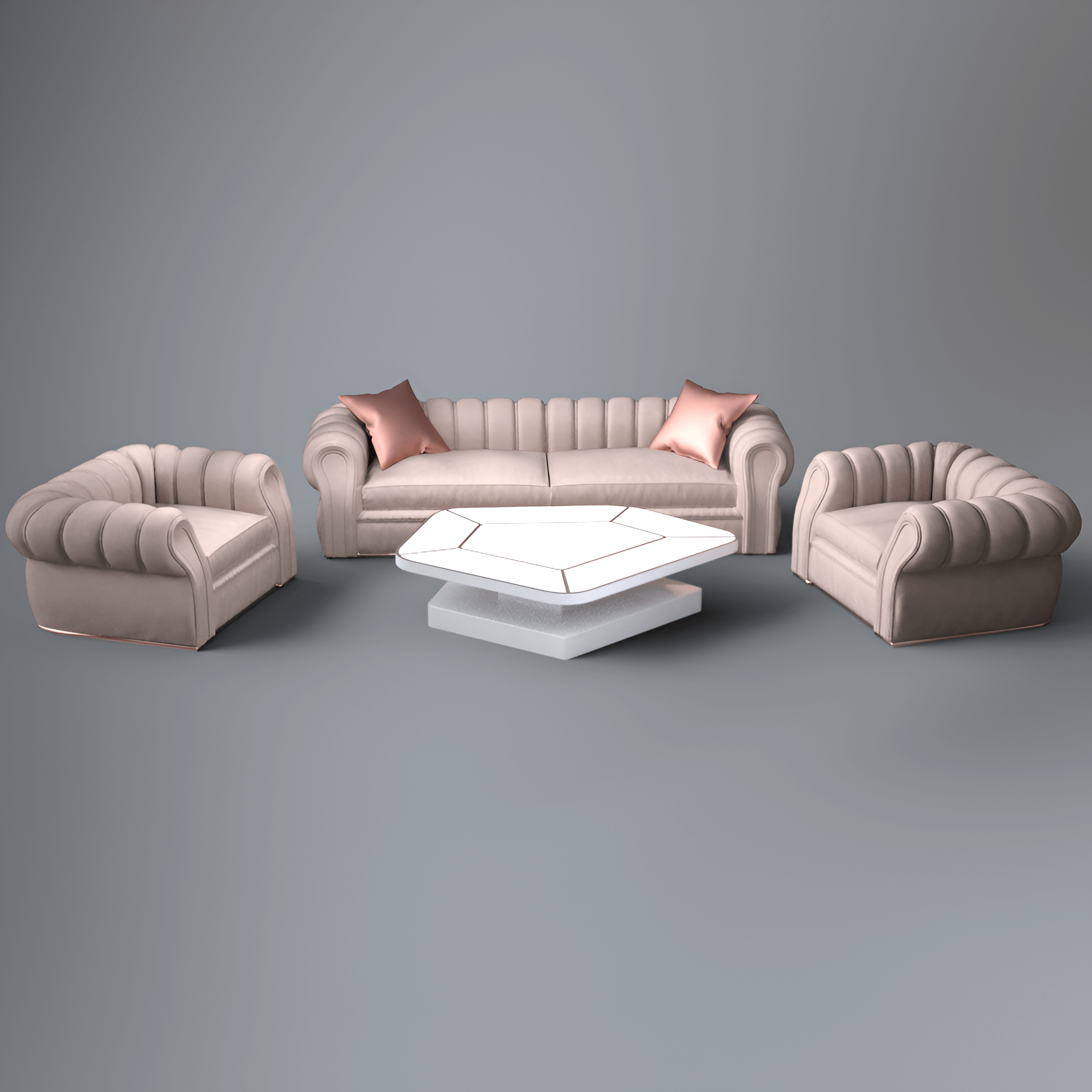 A3S H-Sofa Model 21 3D Render, Digital Art by Architect3DStudio
