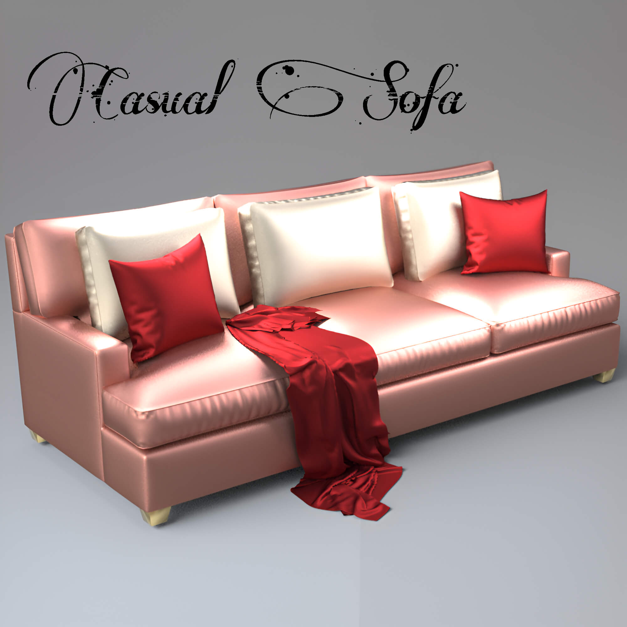 A3S H-Sofa Model 53 3D Render, Digital Art by Architect3DStudio