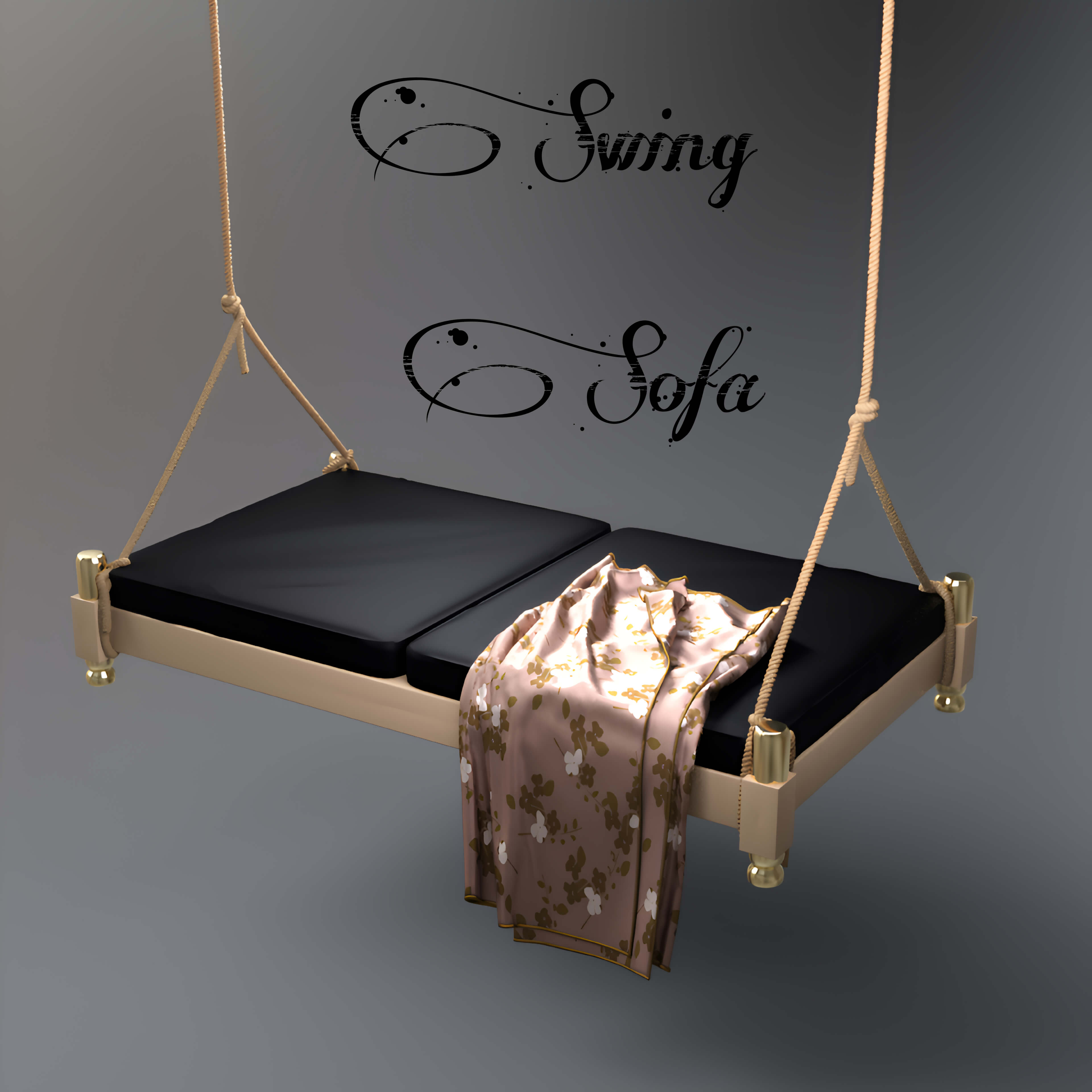 A3S H-Swing Sofa 3D Render, Digital Art by Architect3DStudio