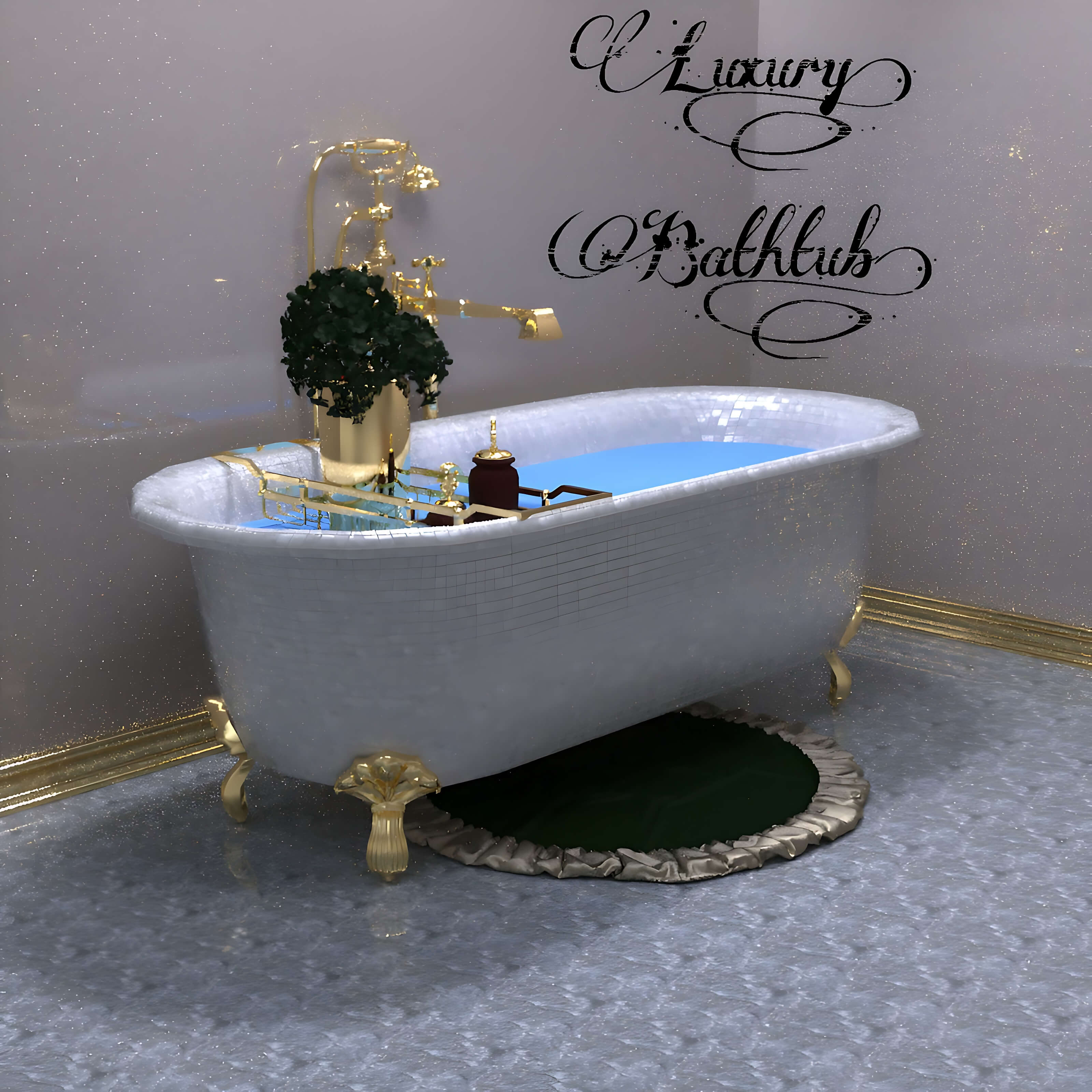 A3S P-Bath Tub 3D Render, Digital Art by Architect3DStudio