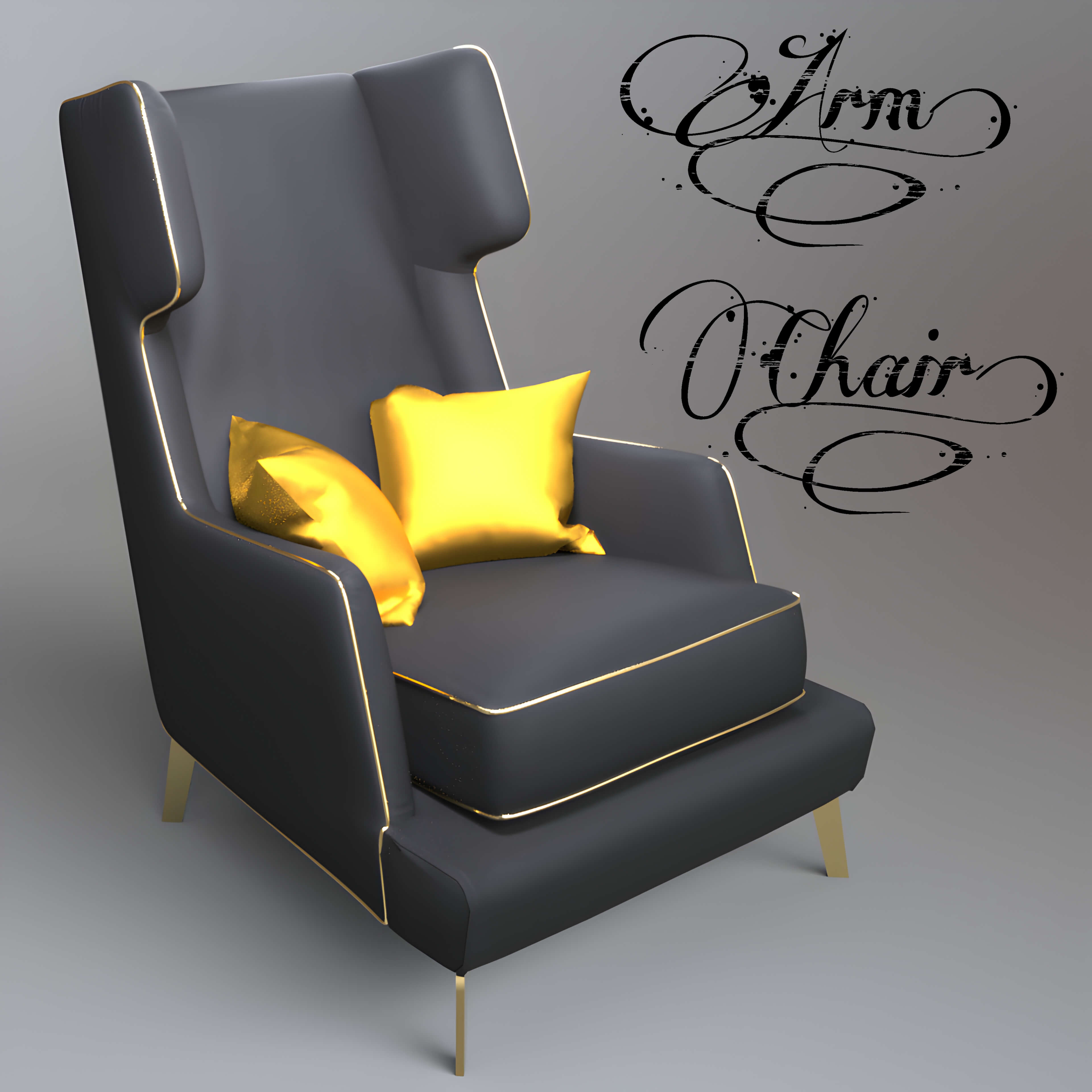 A3S P-Chair 75 3D Render, Digital Art by Architect3DStudio