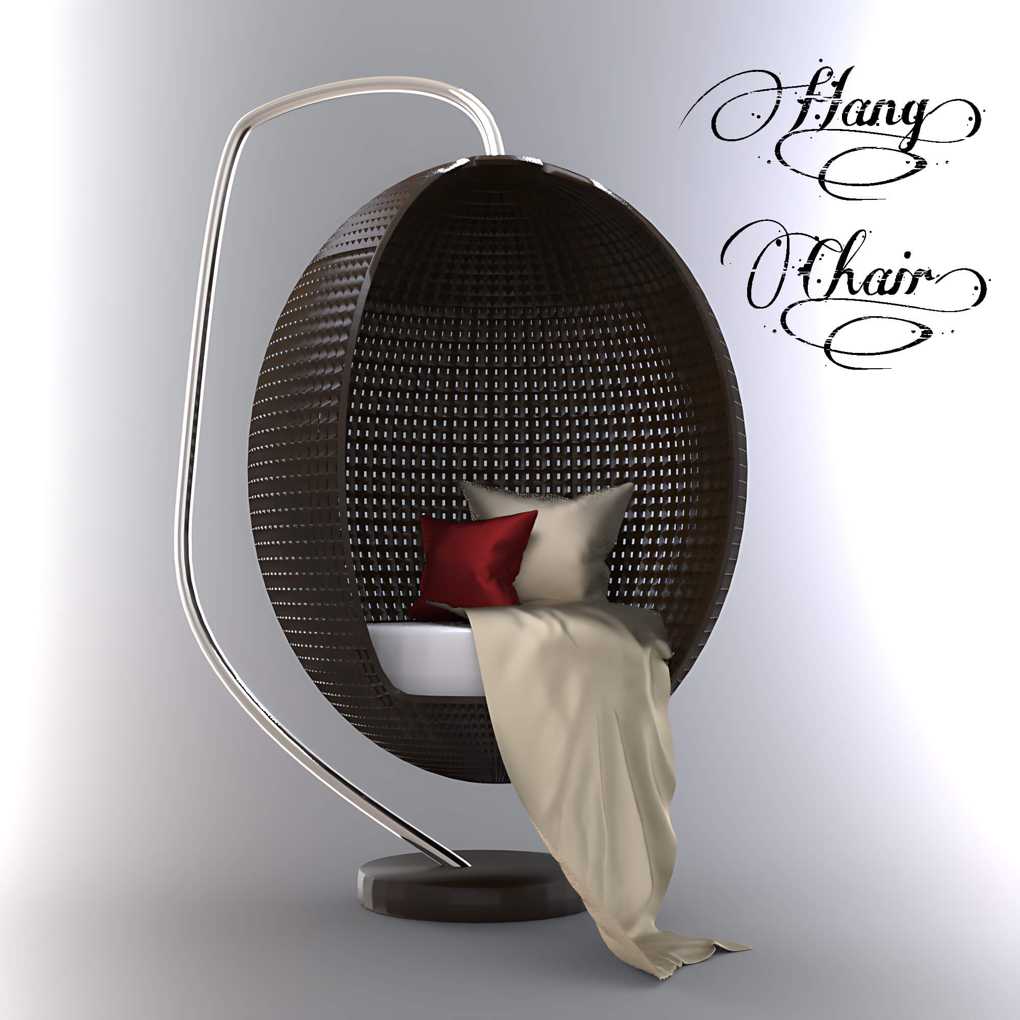A3S P-Hanging Chair 3D Render, Digital Art by Architect3DStudio