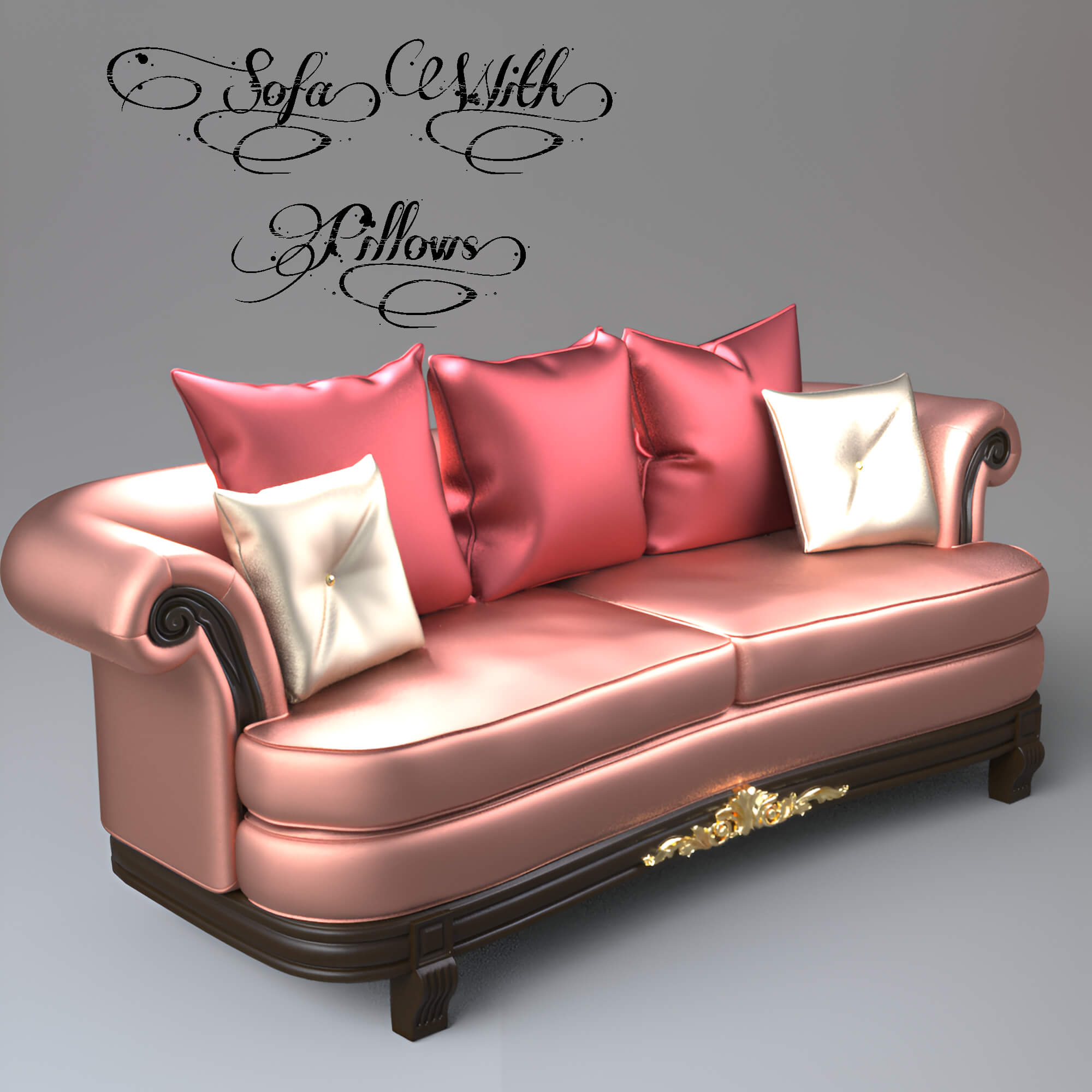A3S P-Sofa Model 62 3D Render, Digital Art by Architect3DStudio