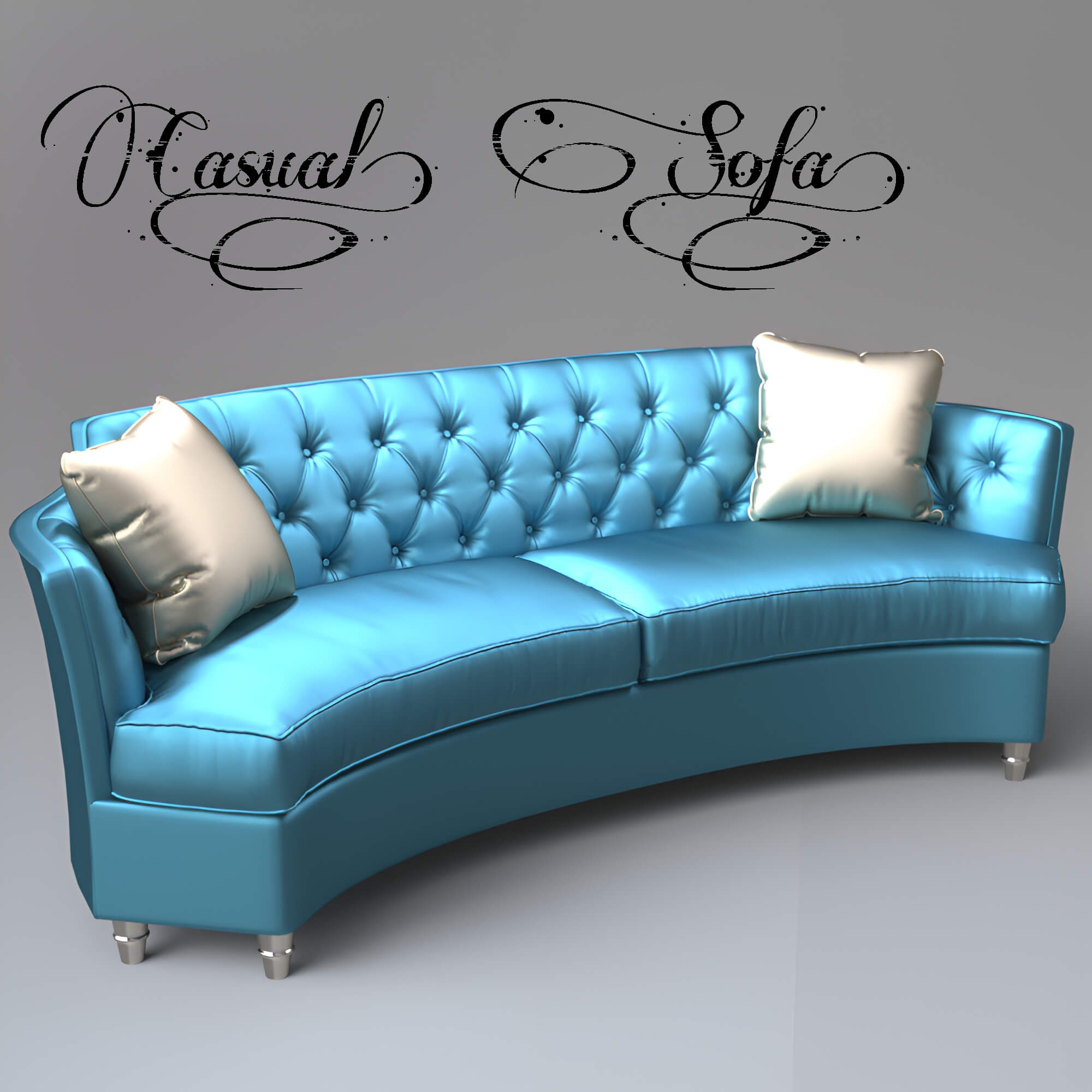 A3S P-Sofa Model 66 3D Render, Digital Art by Architect3DStudio