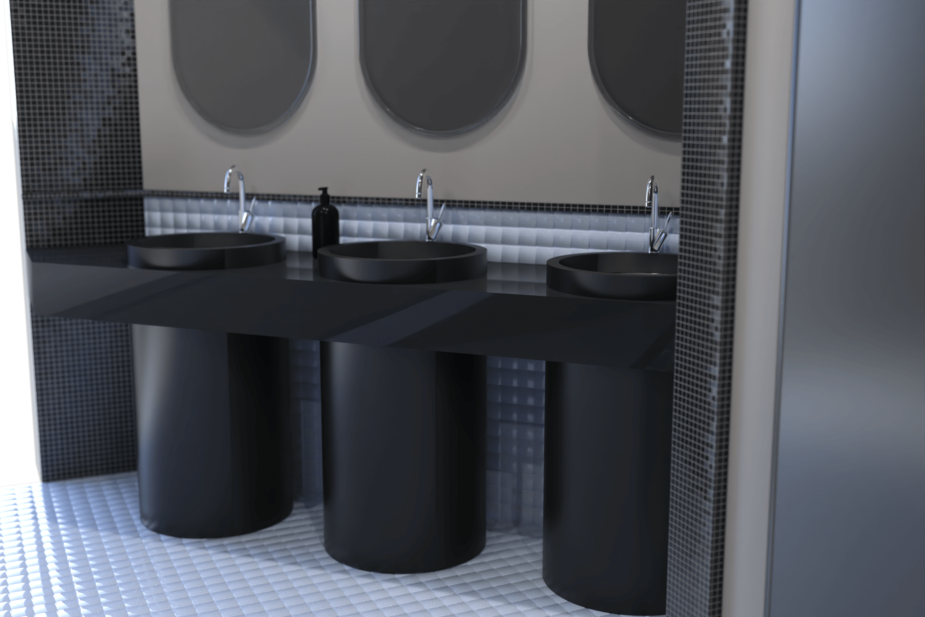 Full Bathroom Basin 3D Render, Digital Art by Architect3DStudio