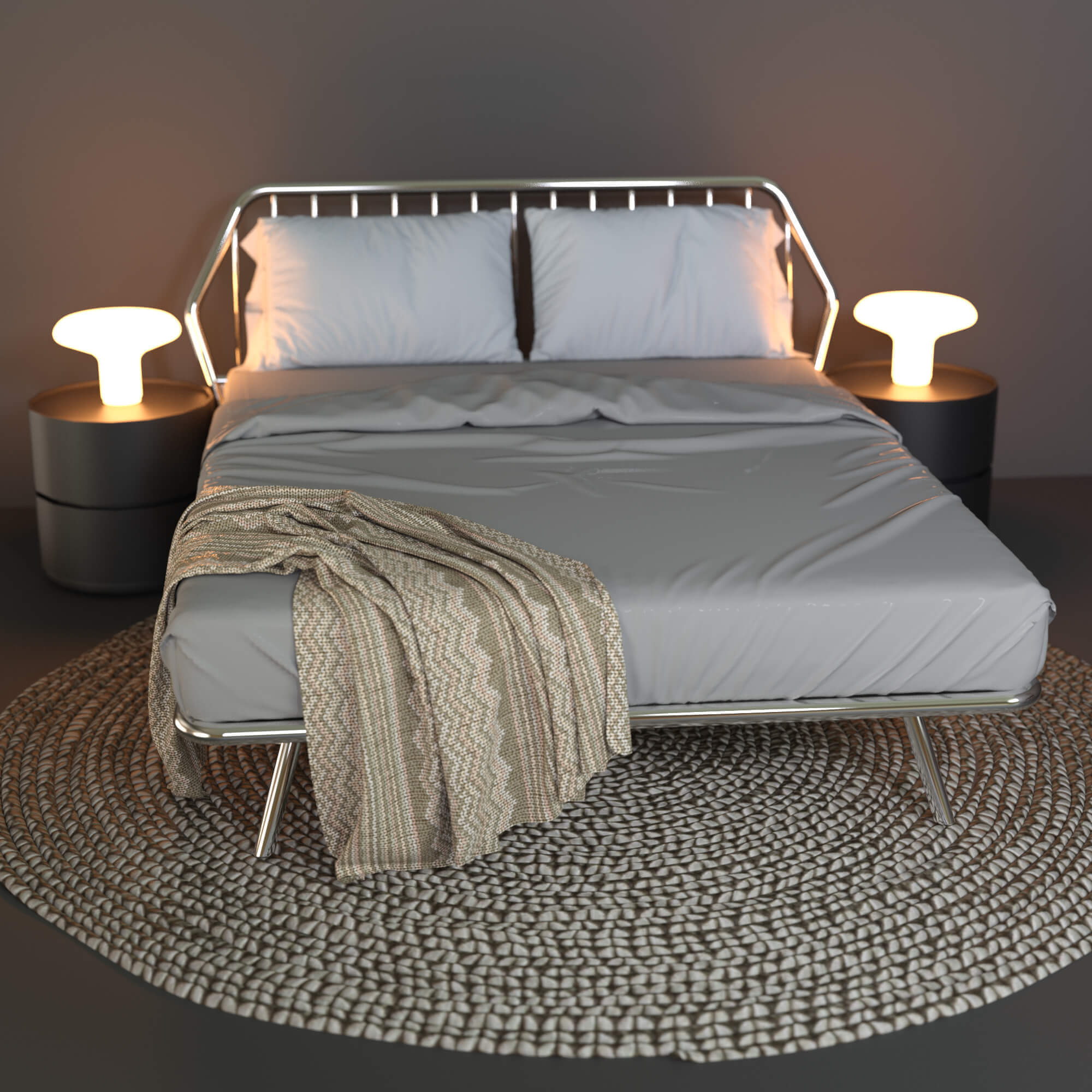 Master Bed 3D Render, Digital Art by Architect3DStudio