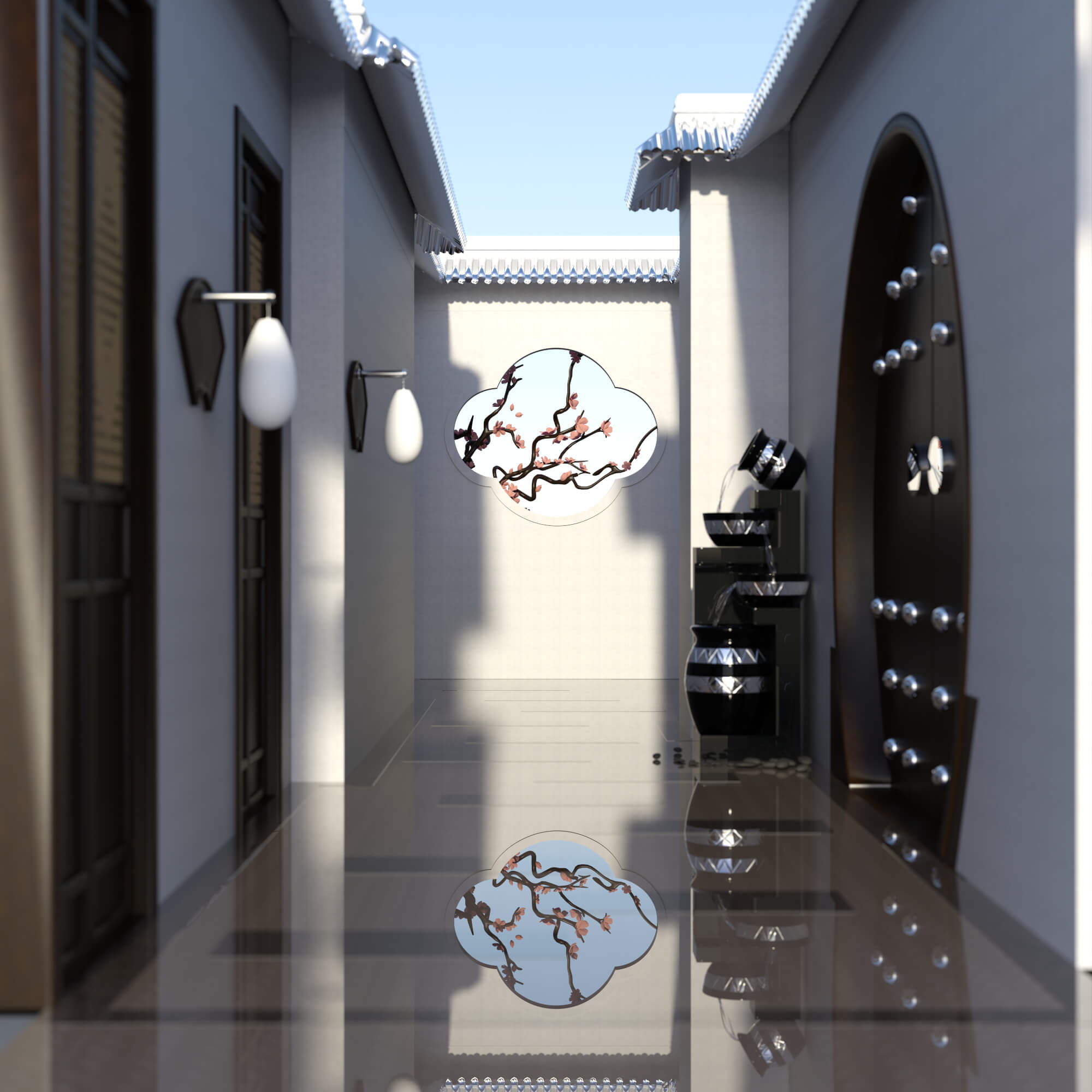 Simple Asian Corridor - Daz Content by Architect3DStudio