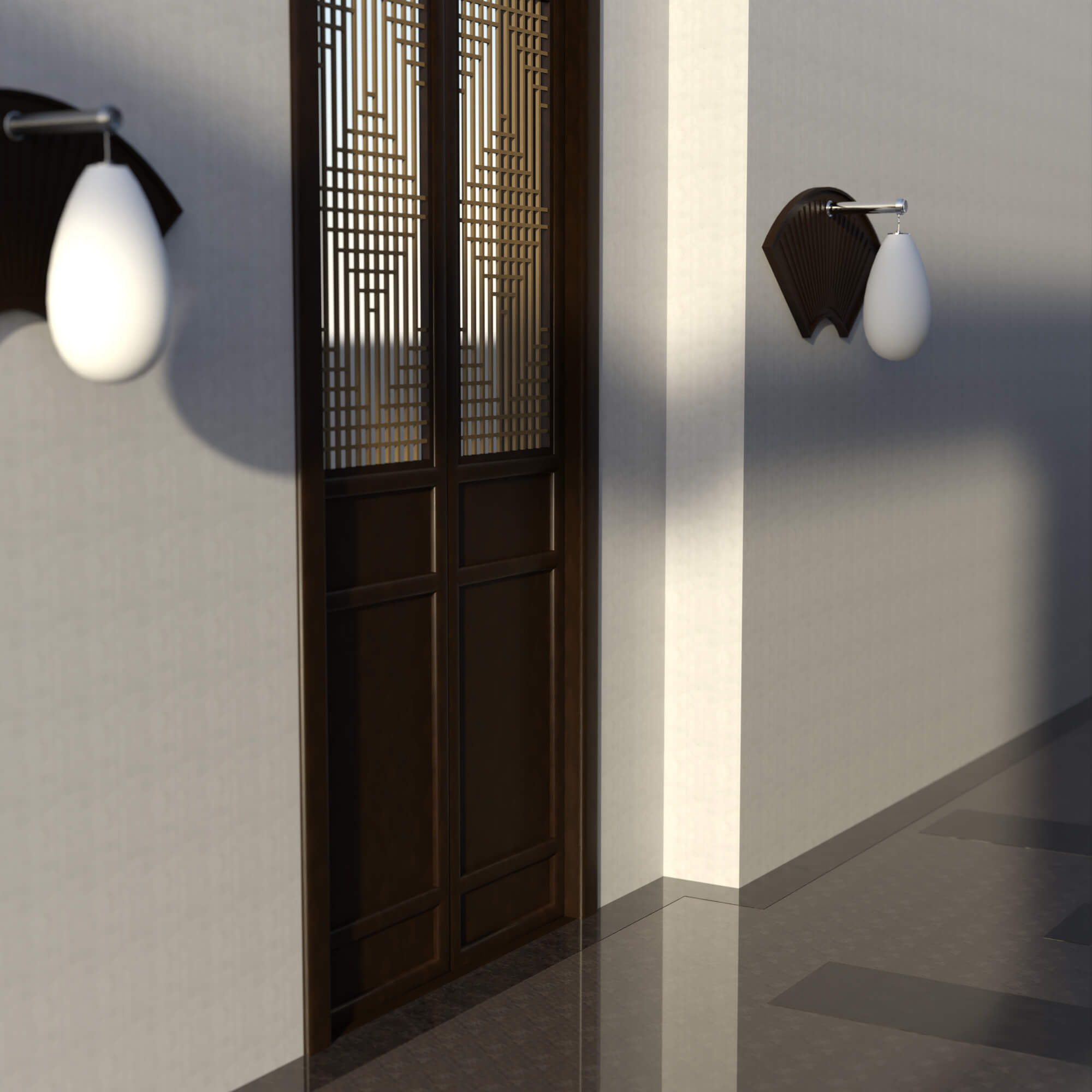 Simple Asian Corridor - Daz Content by Architect3DStudio