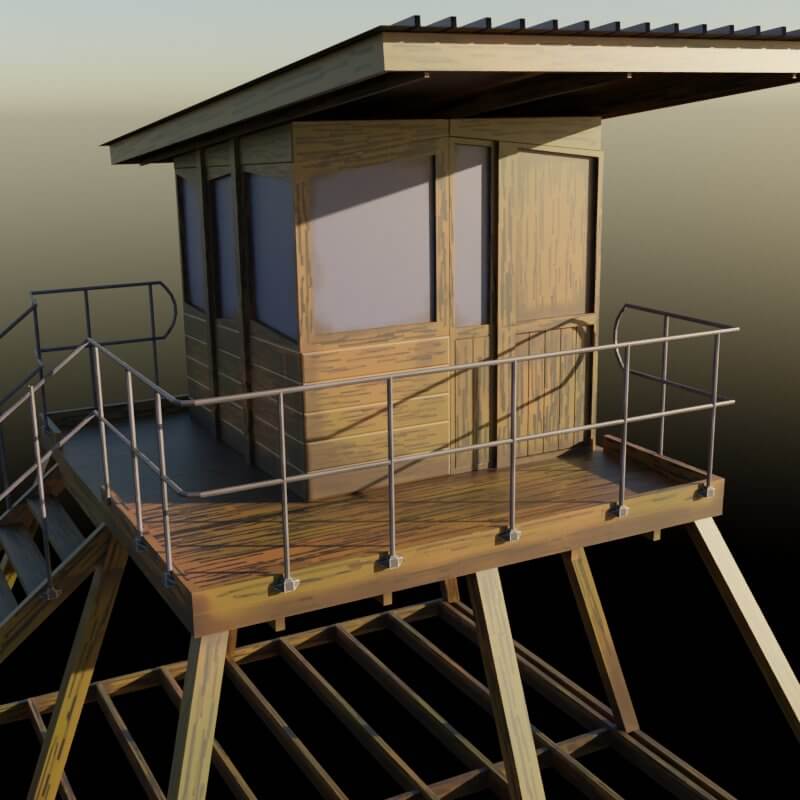 Stylized Life Guard Tower - 3D Model by ArchitecturalRSandMore