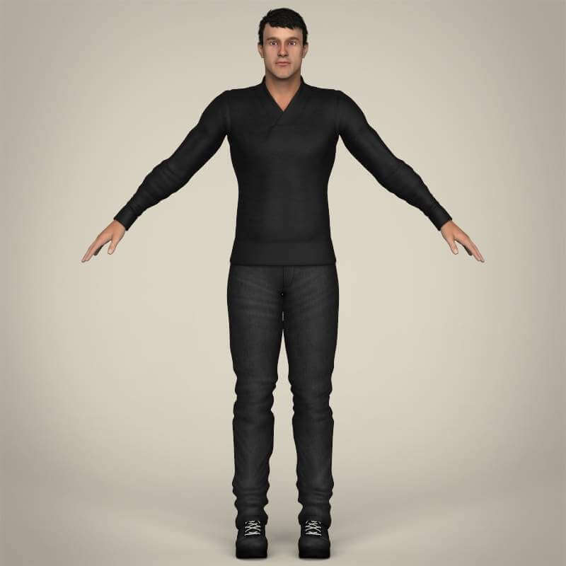 Young Male Character - 3D Model by arcmodels