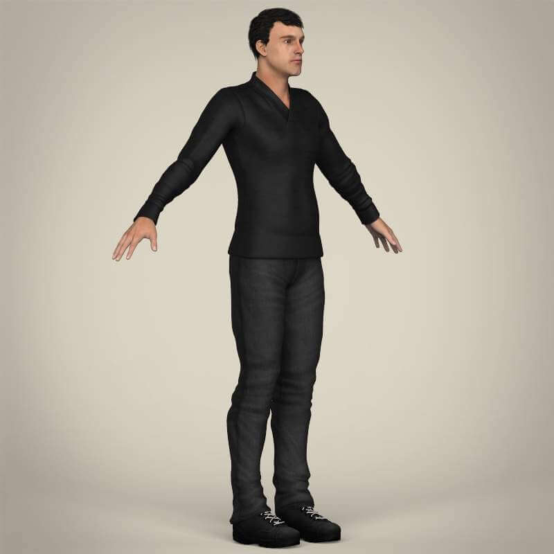 Young Male Character - 3D Model by arcmodels