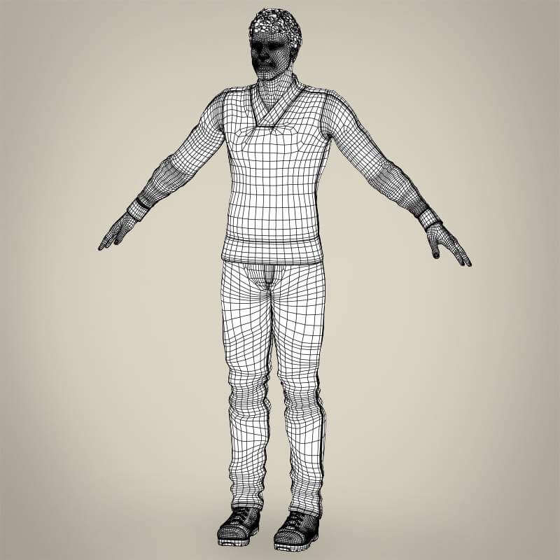 Young Male Character - 3D Model by arcmodels