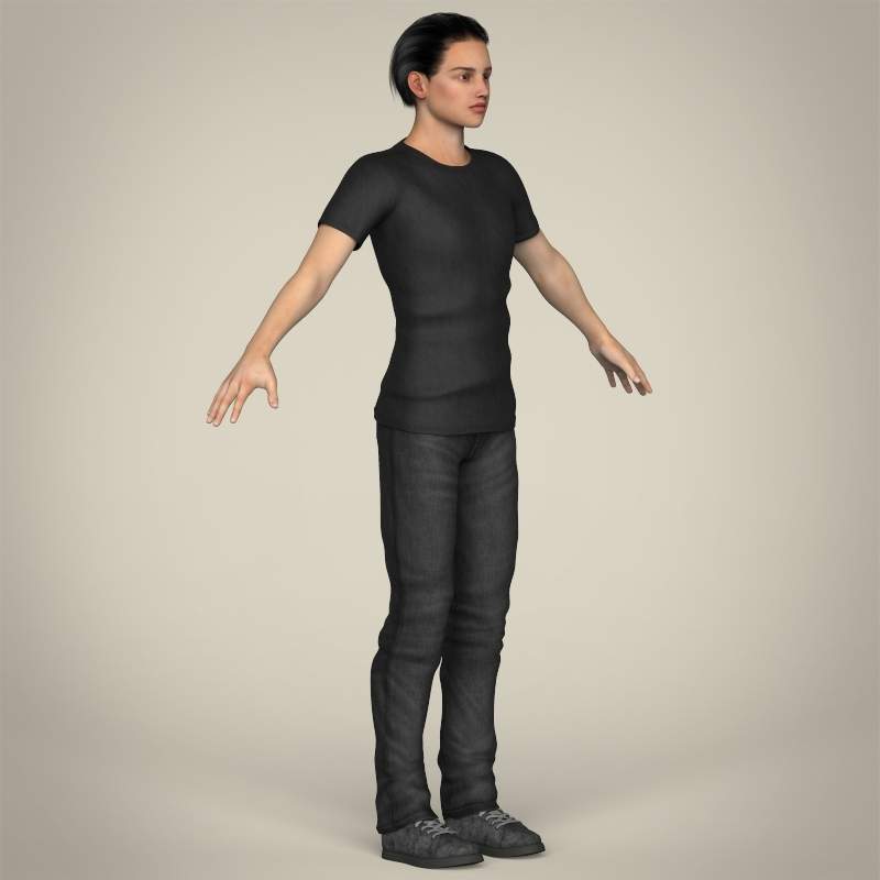 Handsome Teenage Boy - 3D Model by arcmodels